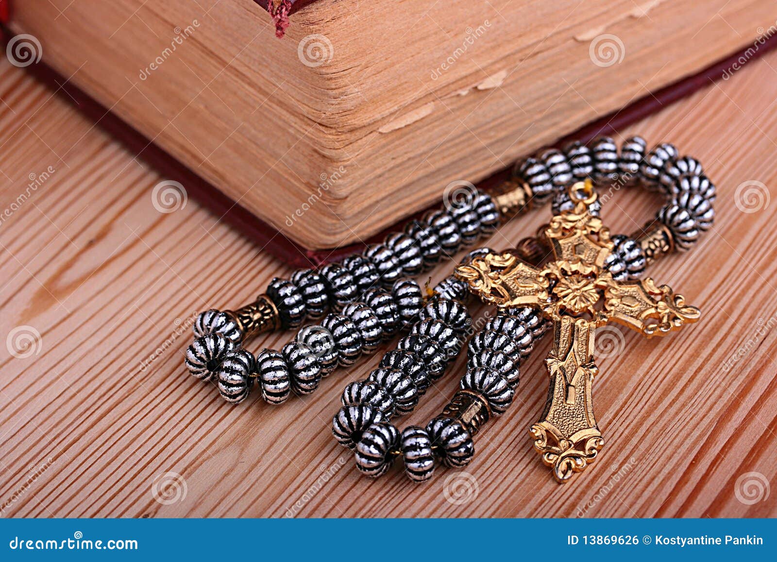 Cross with chain stock photo. Image of book, christianity - 13869626