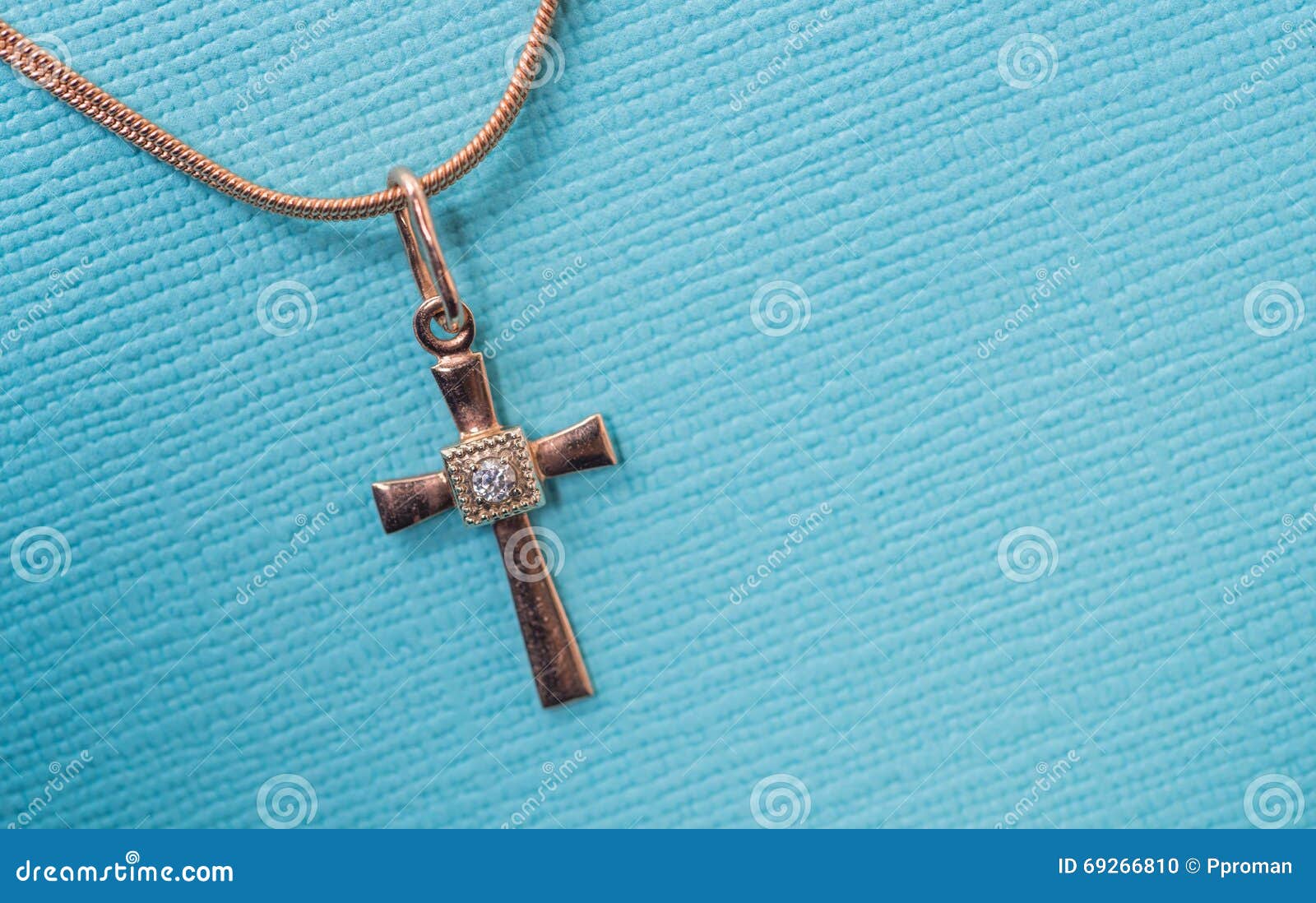 Cross on a chain stock photo. Image of catholic, lord - 69266810