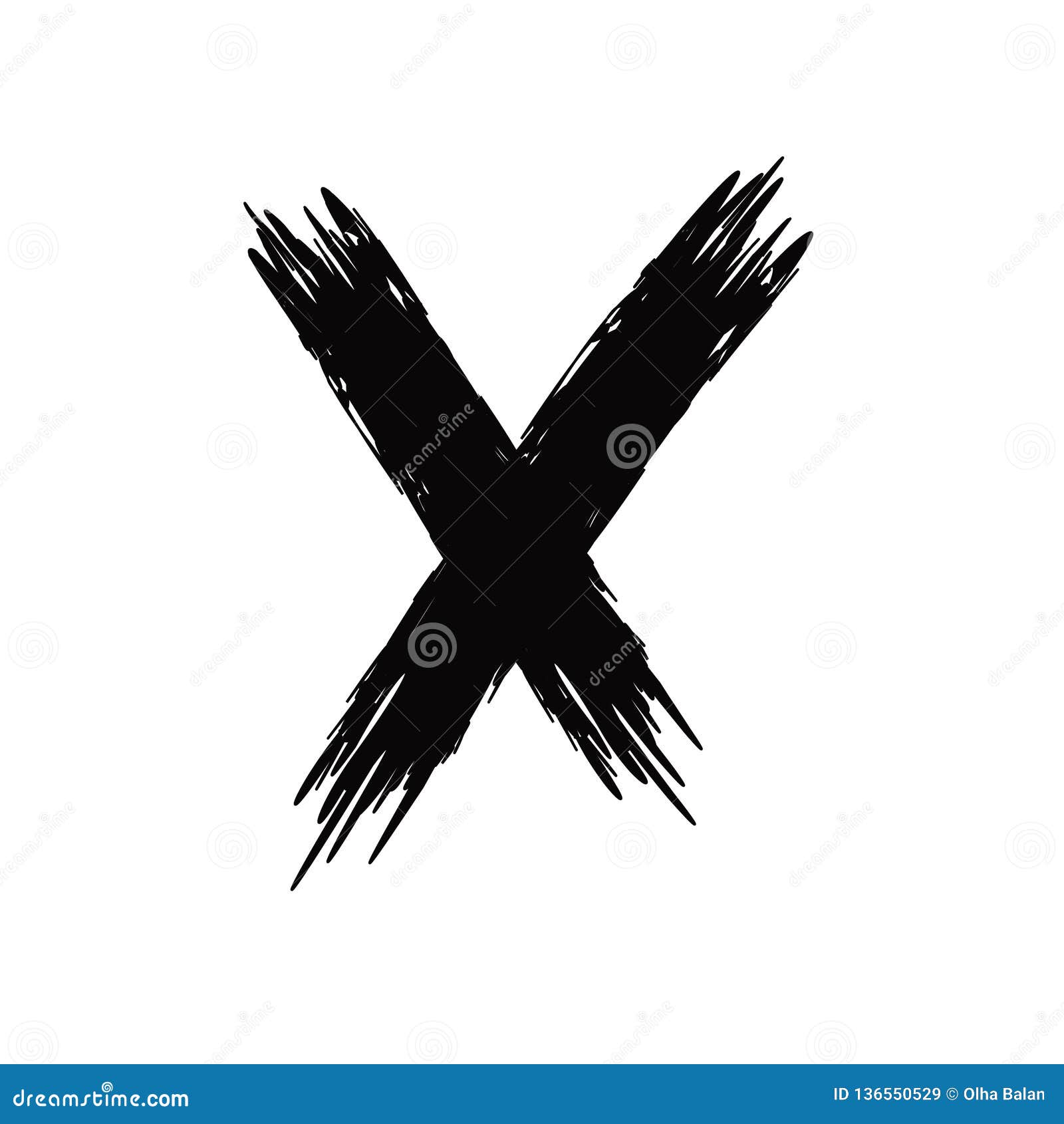 Cross Check Mark Design stock vector. Illustration of simple - 136550529