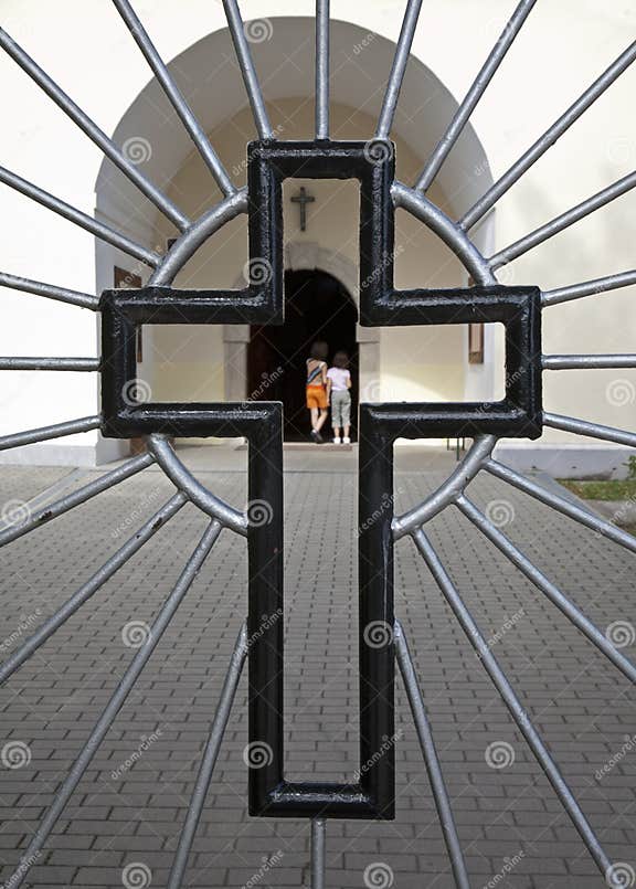 Cross from church gate stock photo. Image of symbol, redeemer - 21113526