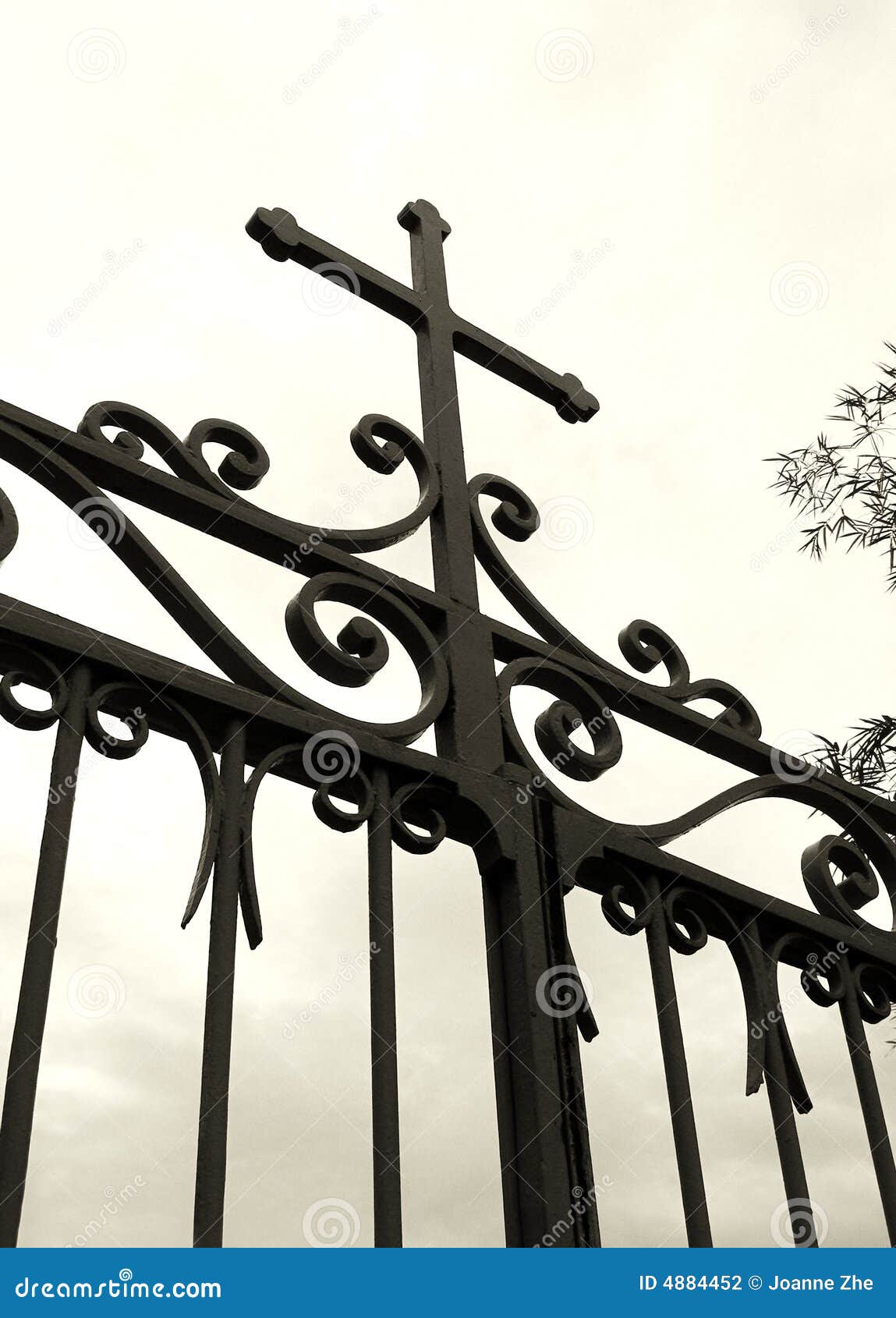 Cross On Church Gate, Silhouette Stock Photography | CartoonDealer.com ...