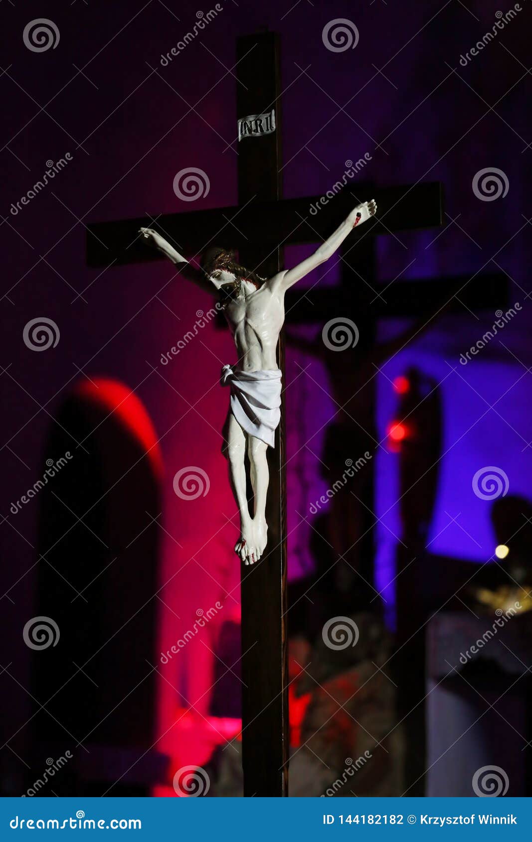 Cross in the Church during the Cross Path Stock Photo - Image of holy ...