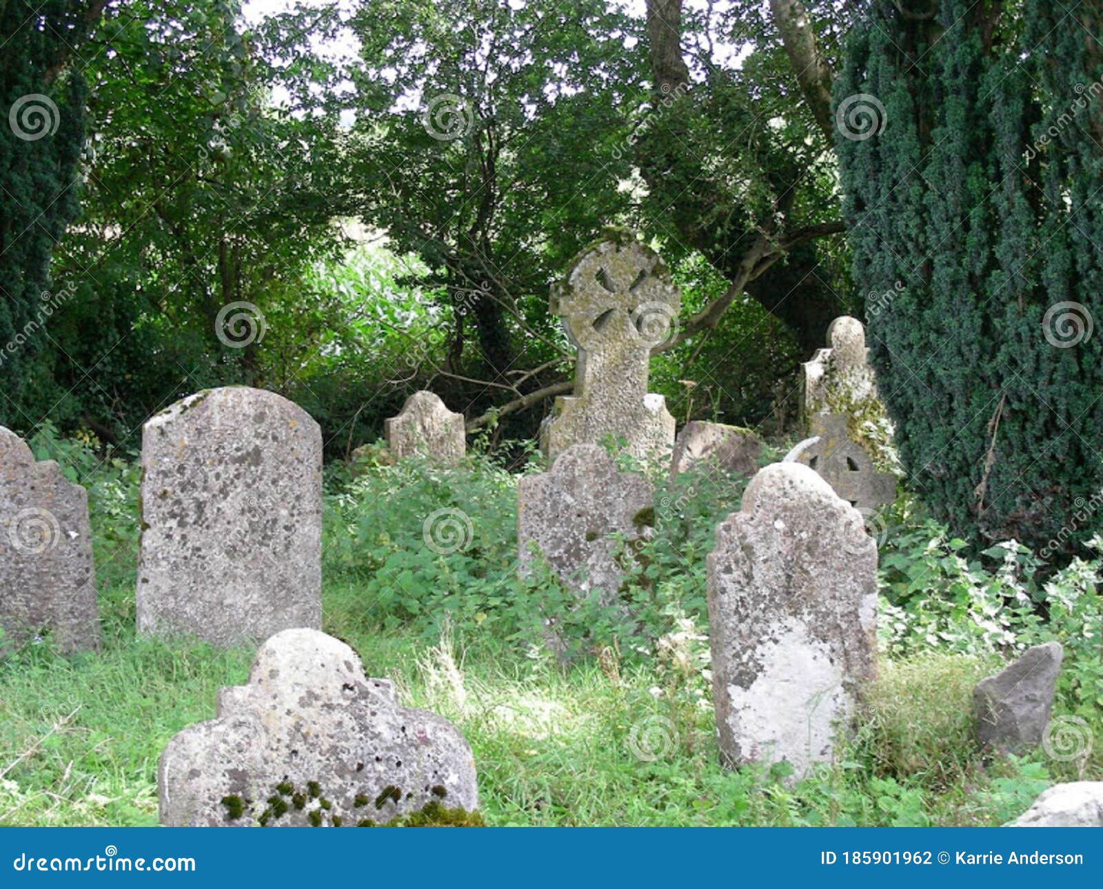 Celtic Graveyard Outside of Dublin Ireland Stock Photo - Image of ...