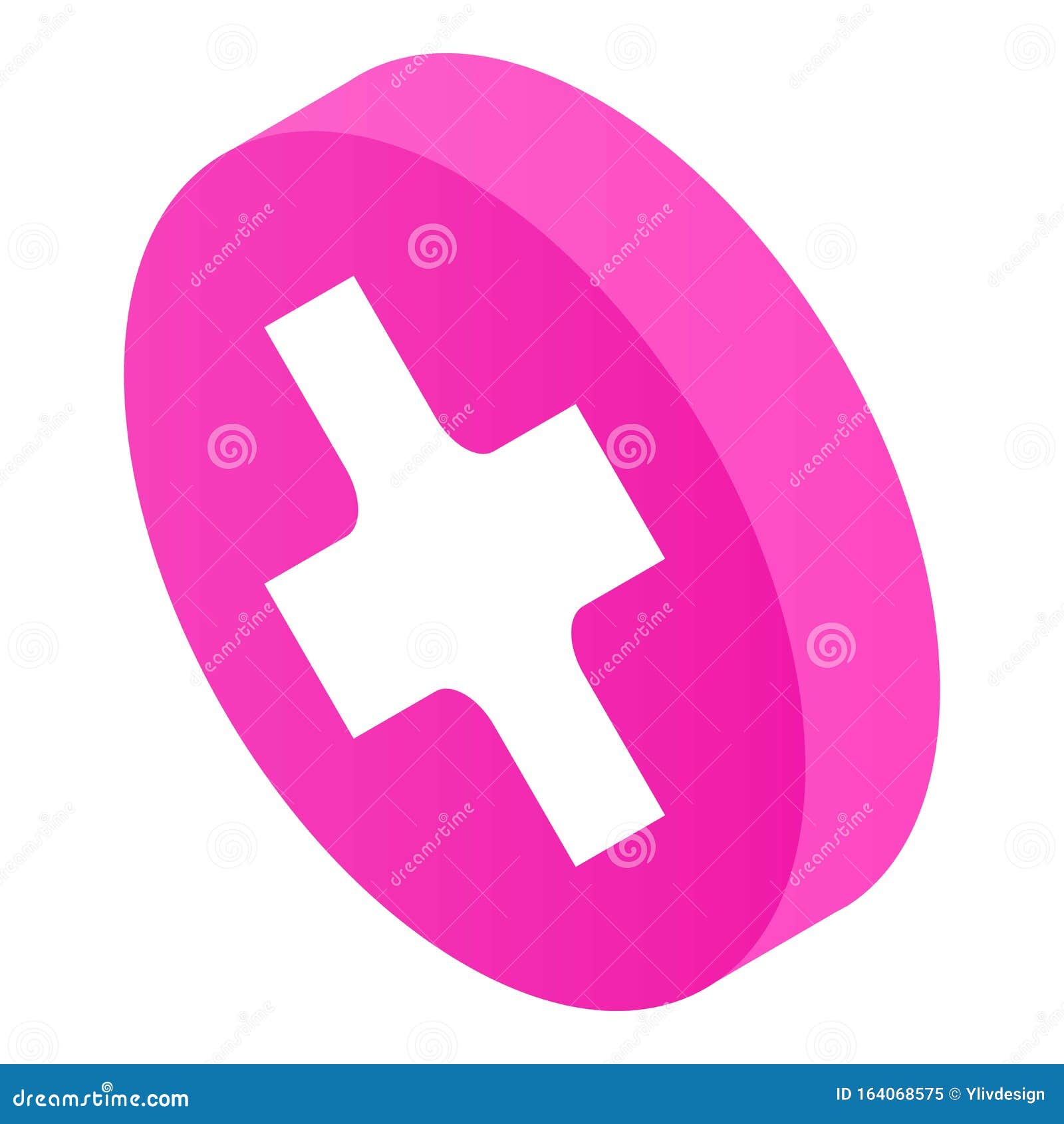 Cross Circle Icon, Isometric Style Stock Vector - Illustration of ...