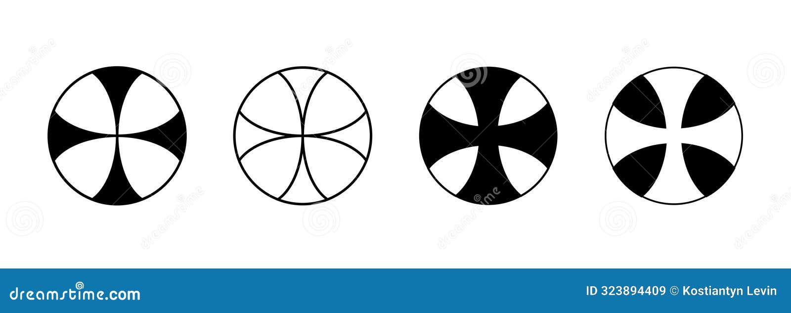 Cross in Circle Icon, Simple Symbol Stock Vector - Illustration of ...