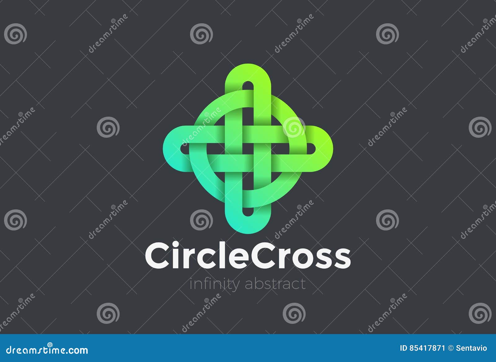 Fat Cross In Circle Icon, Flat Style Vector Illustration ...