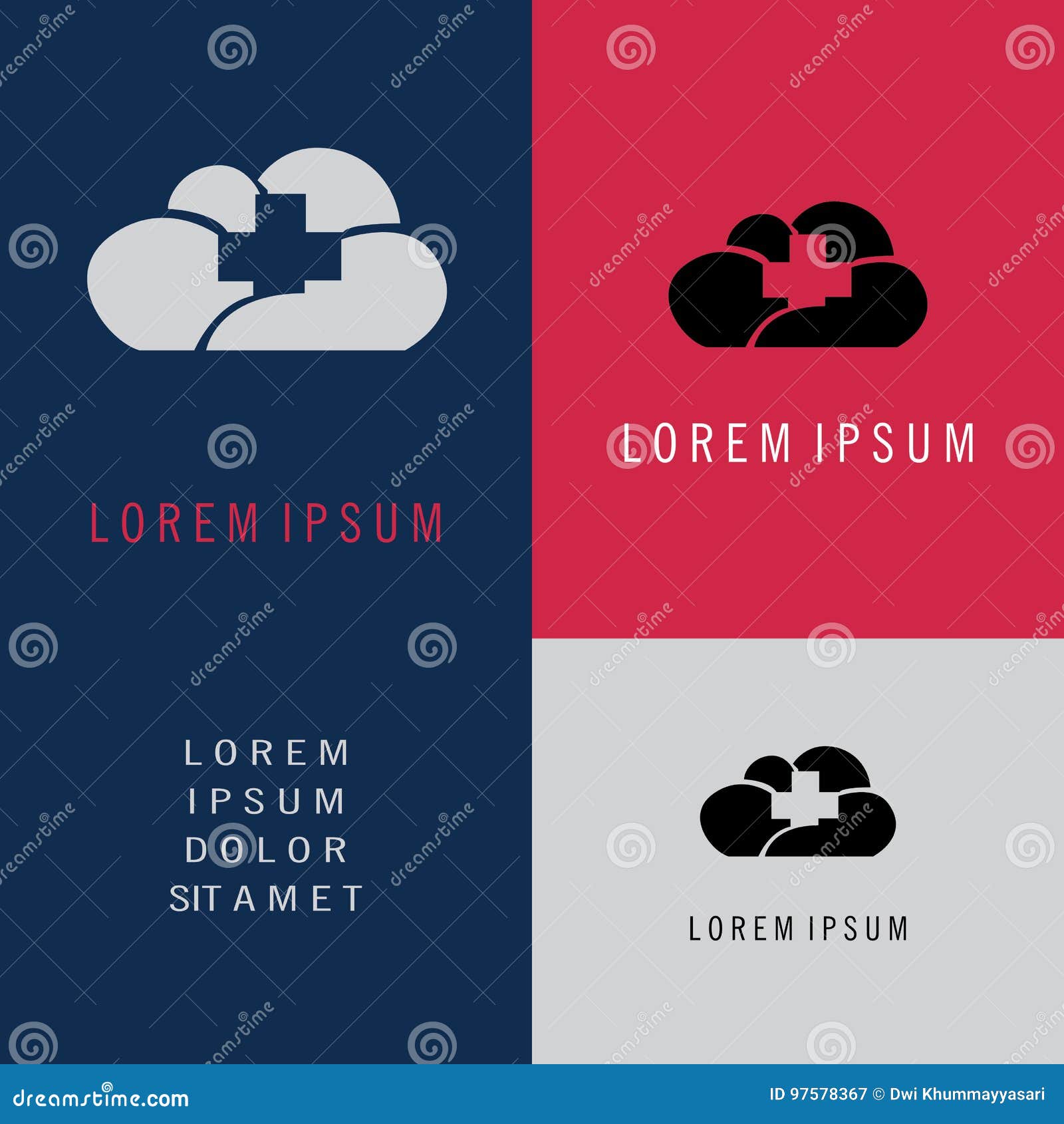 Cross cloud logo stock vector. Illustration of health - 97578367