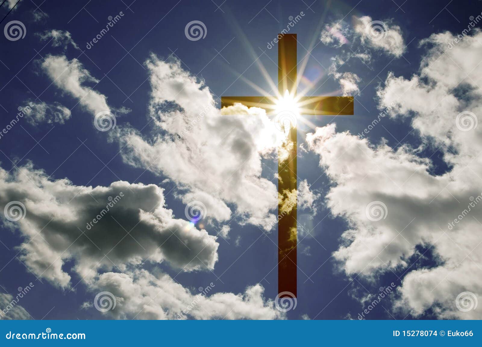 Cross and clouds stock photo. Image of clouds, indigo - 15278074