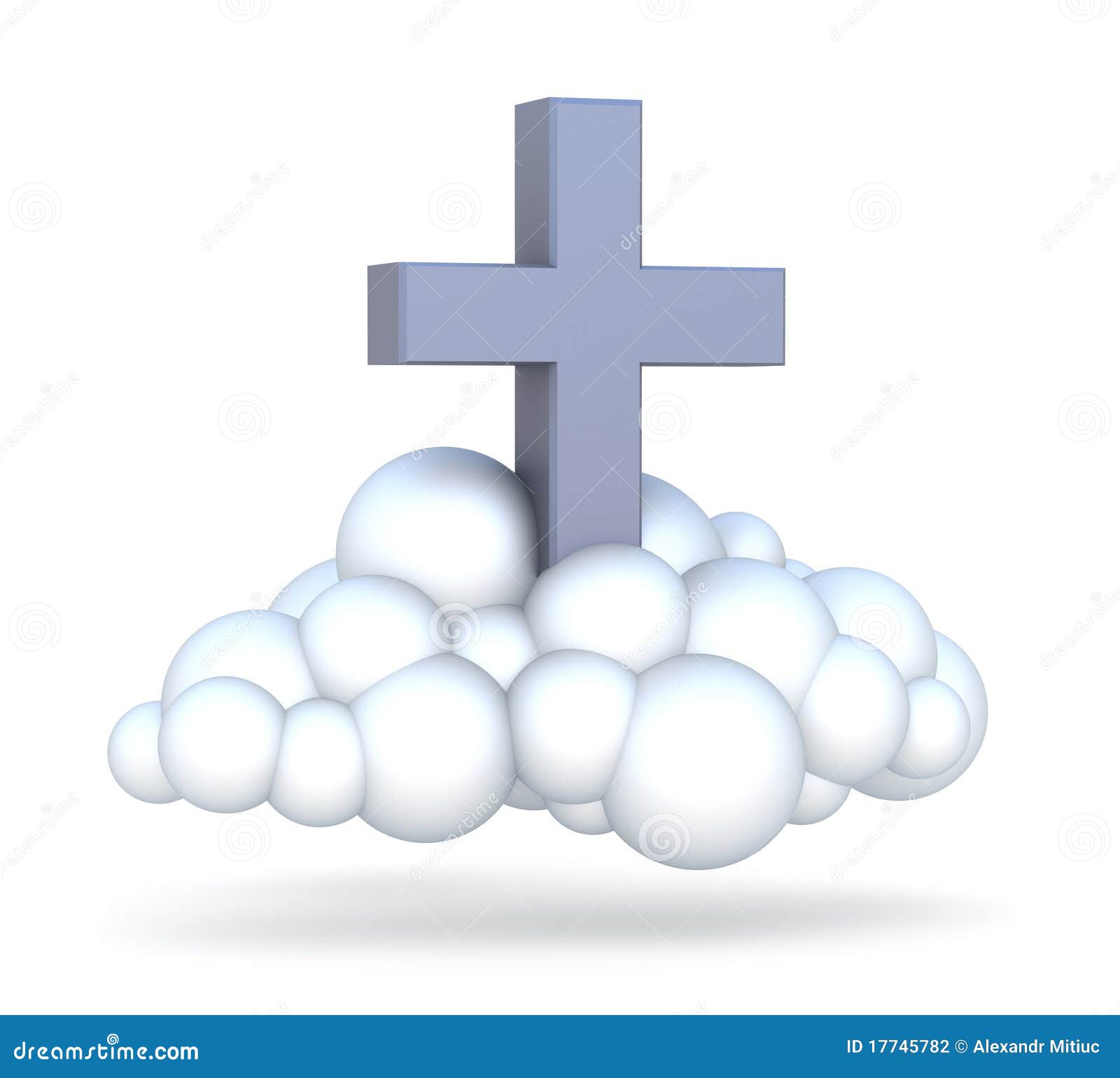 Cross in clouds stock illustration. Illustration of concept - 17745782