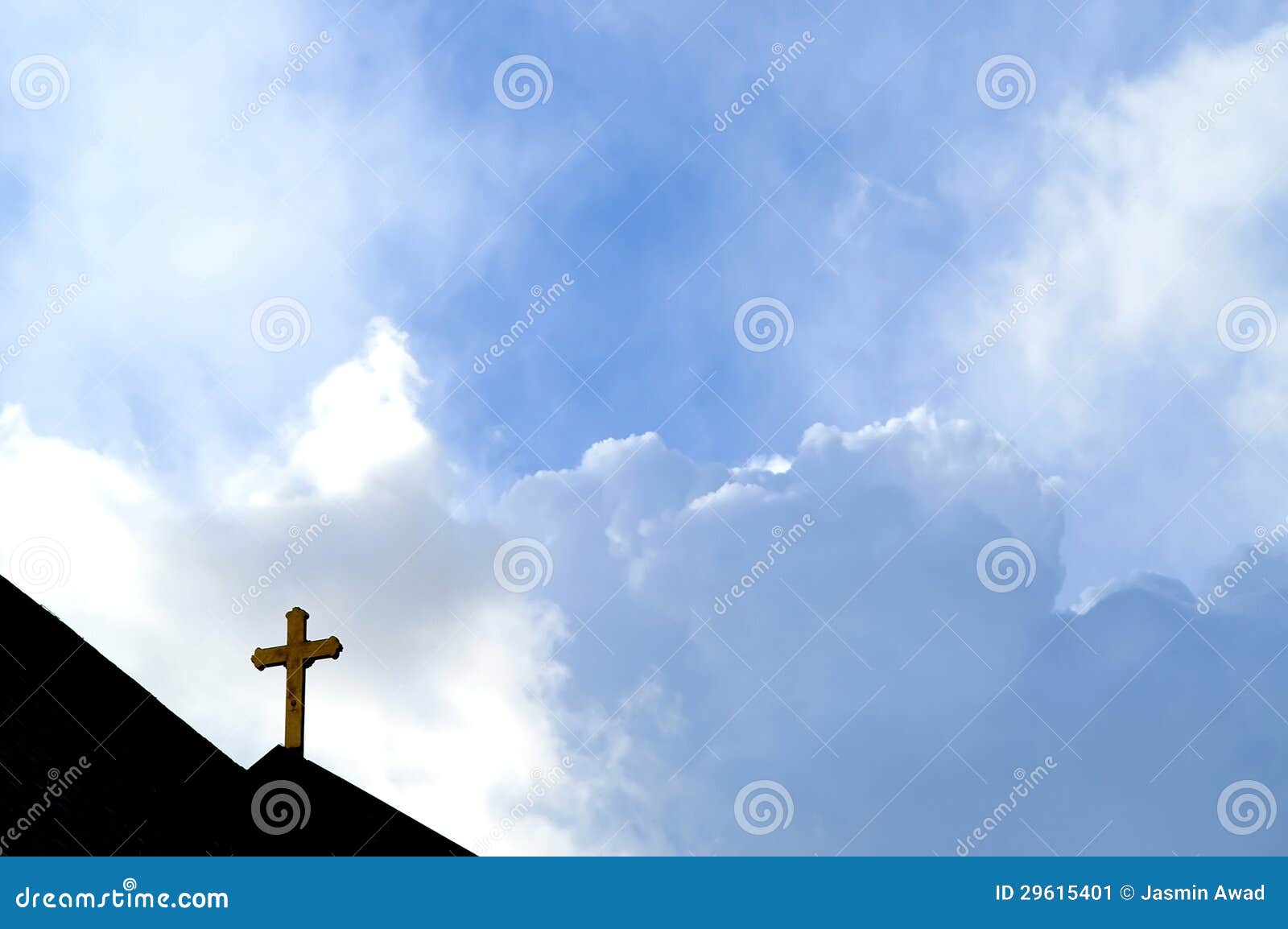 Cross and clouds stock image. Image of religion, spiritual - 29615401