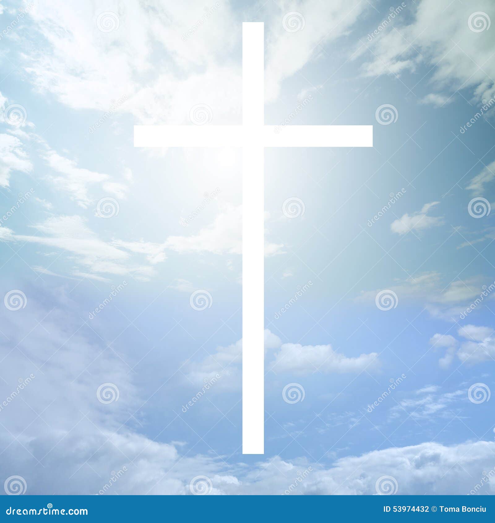 Cross and Clouds stock illustration. Illustration of sunset - 53974432