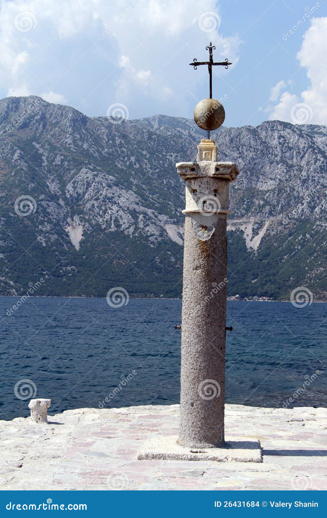 Cross on the column stock photo. Image of island, shadow - 26431684