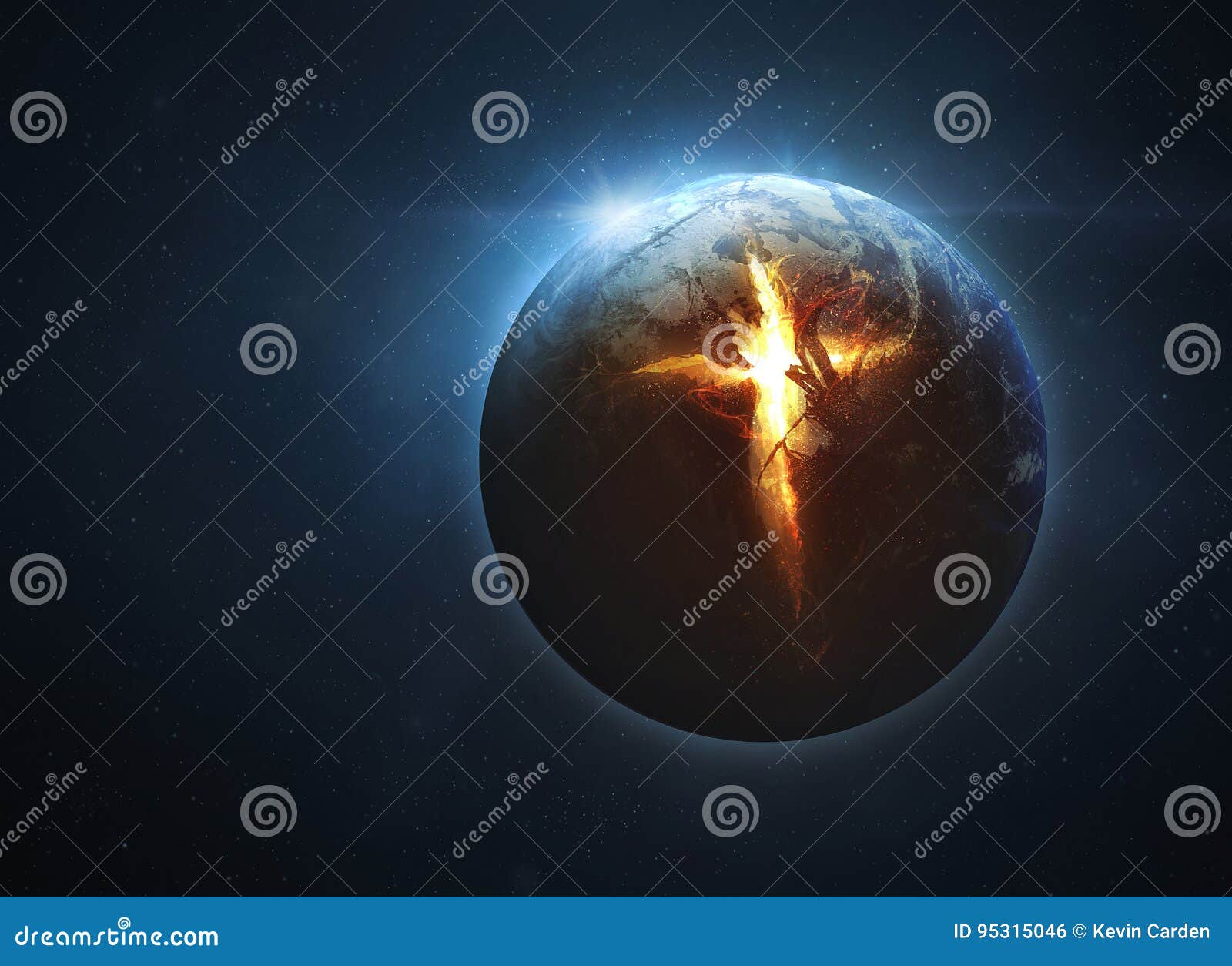 Earth Cross Section With Sky Royalty-Free Stock Photography ...