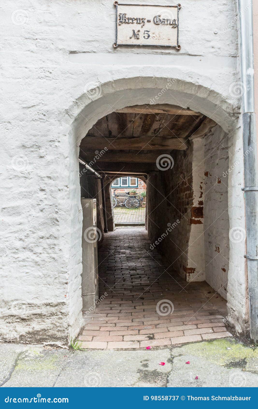 Cross Corridor in Luebeck, Germany Editorial Photography - Image of ...