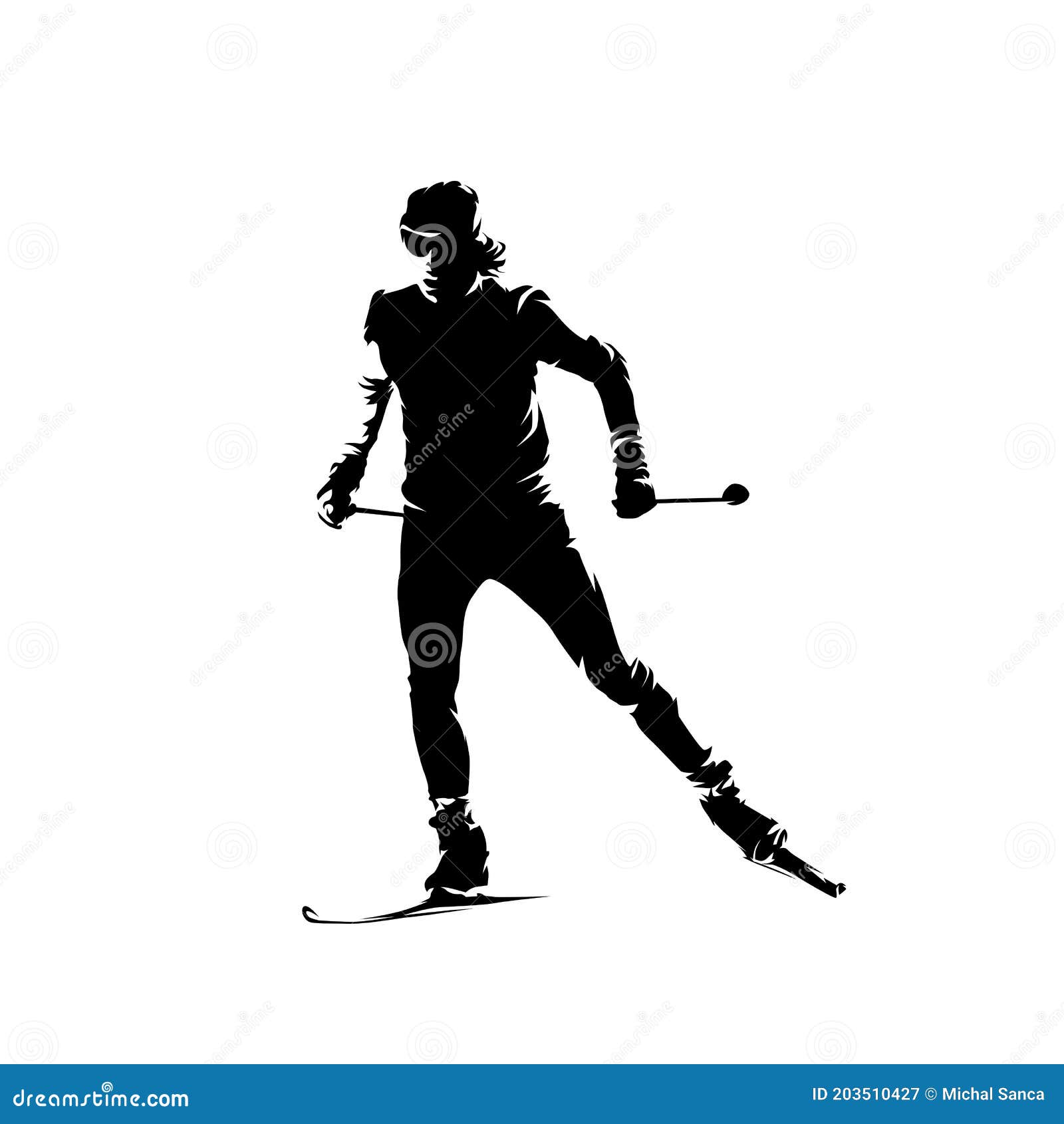 Cross Country Skiing, Isolated Vector Skier Silhouette Stock Vector ... Cross Country Skiing, Isolated Vector Skier Silhouette Stock Vector ...