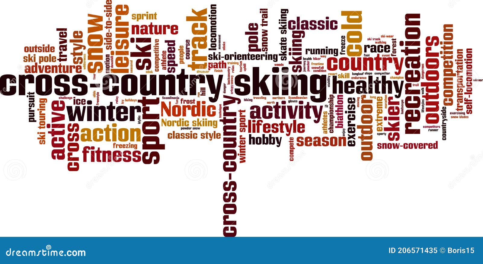 Cross-country Skiing Word Cloud Stock Vector - Illustration of biathlon ...