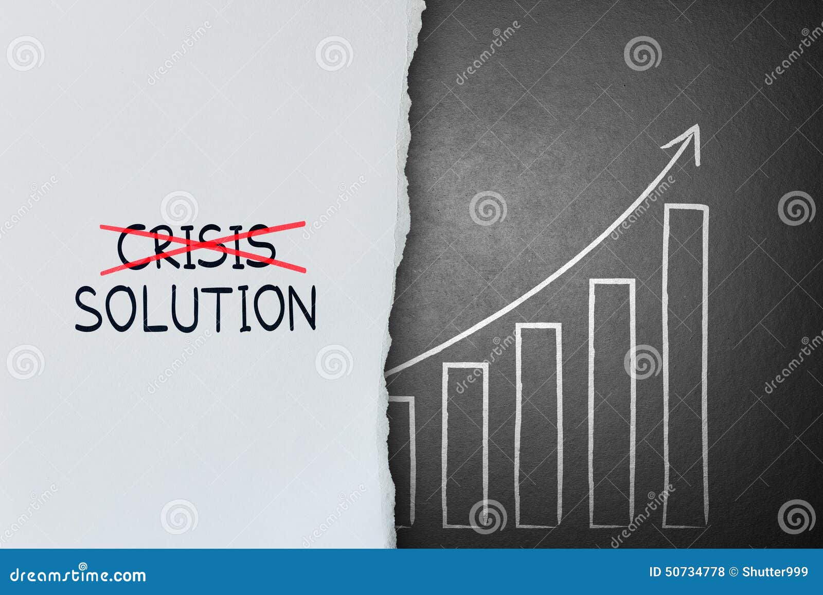 Cross Crisis and Find Solution, Concept of Success Stock Photo - Image ...