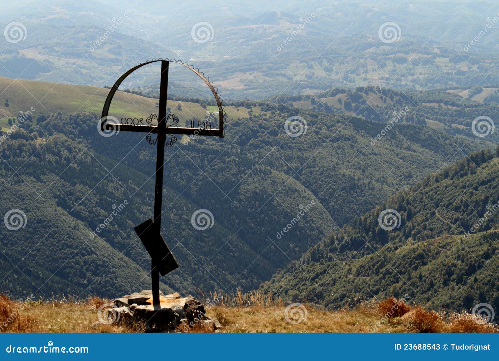 Cross at the crossroads stock image. Image of landscape - 23688543