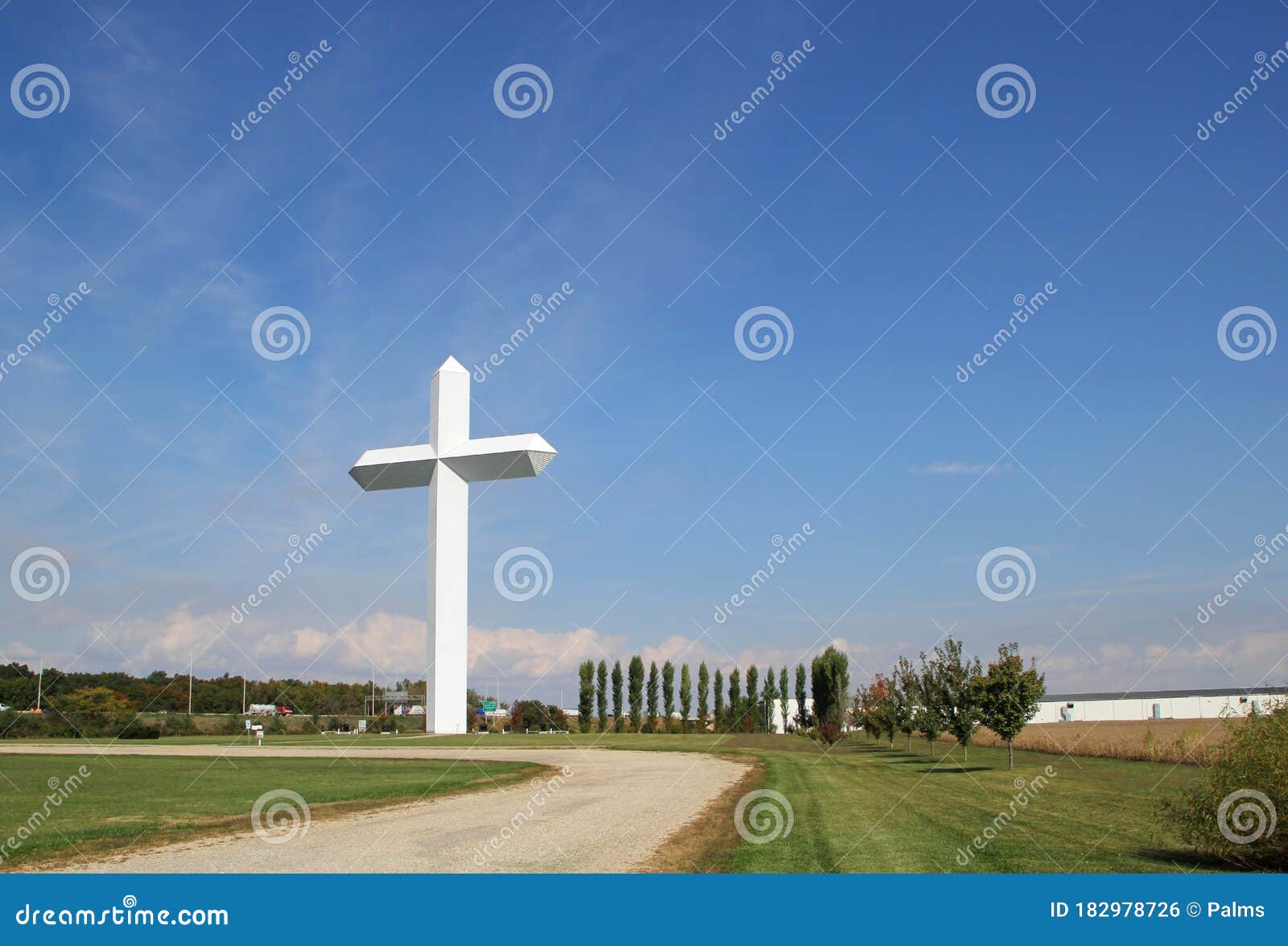 Cross at the Crossroads stock photo. Image of destination - 182978726