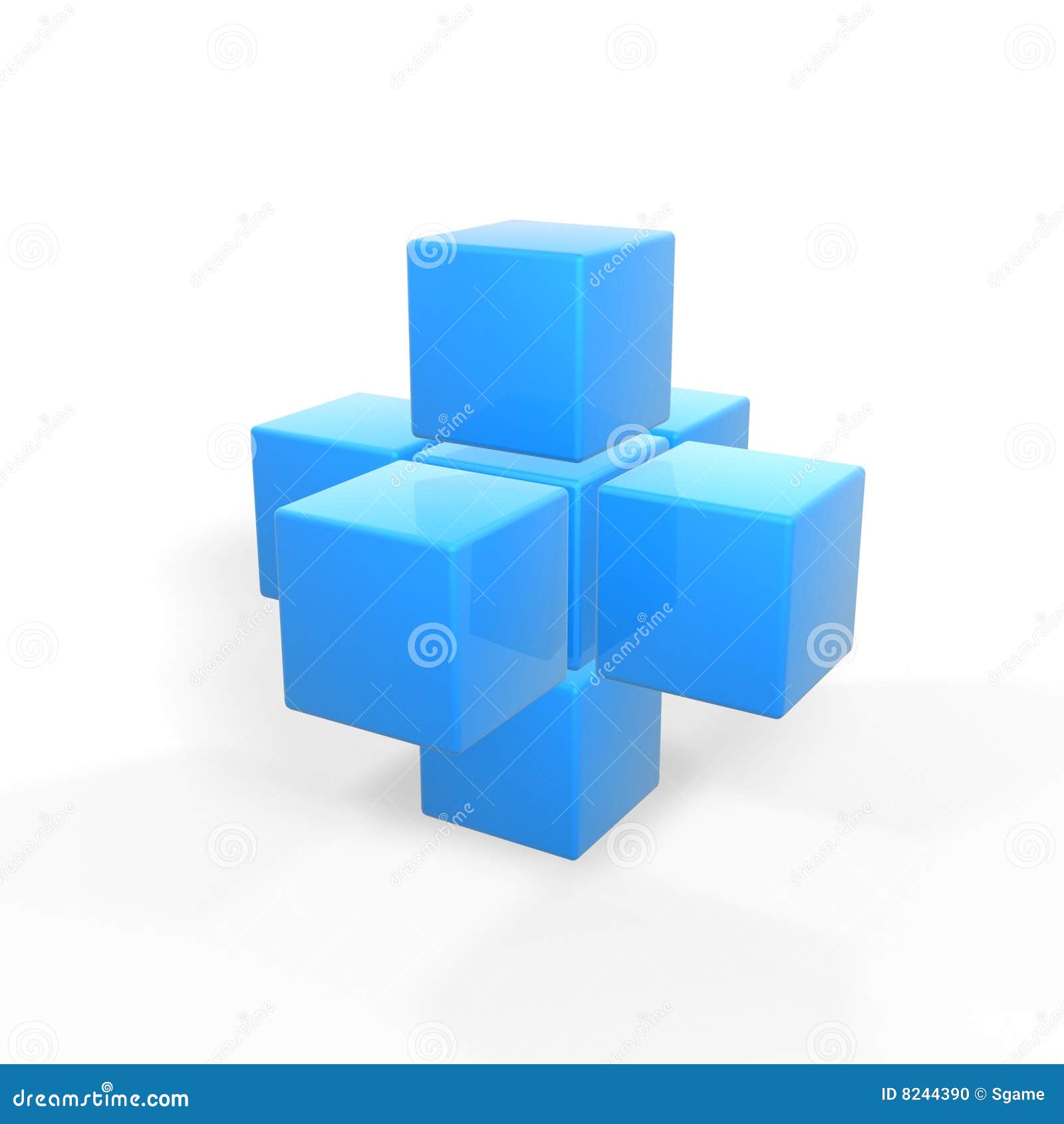 Cross cube stock illustration. Illustration of group, cross - 8244390