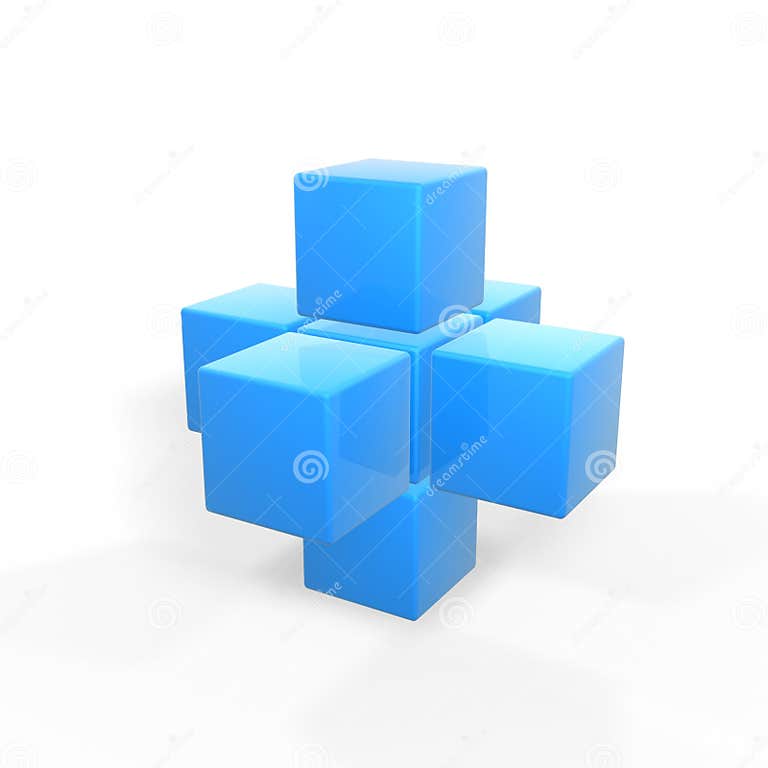 Cross cube stock illustration. Illustration of group, cross - 8244390