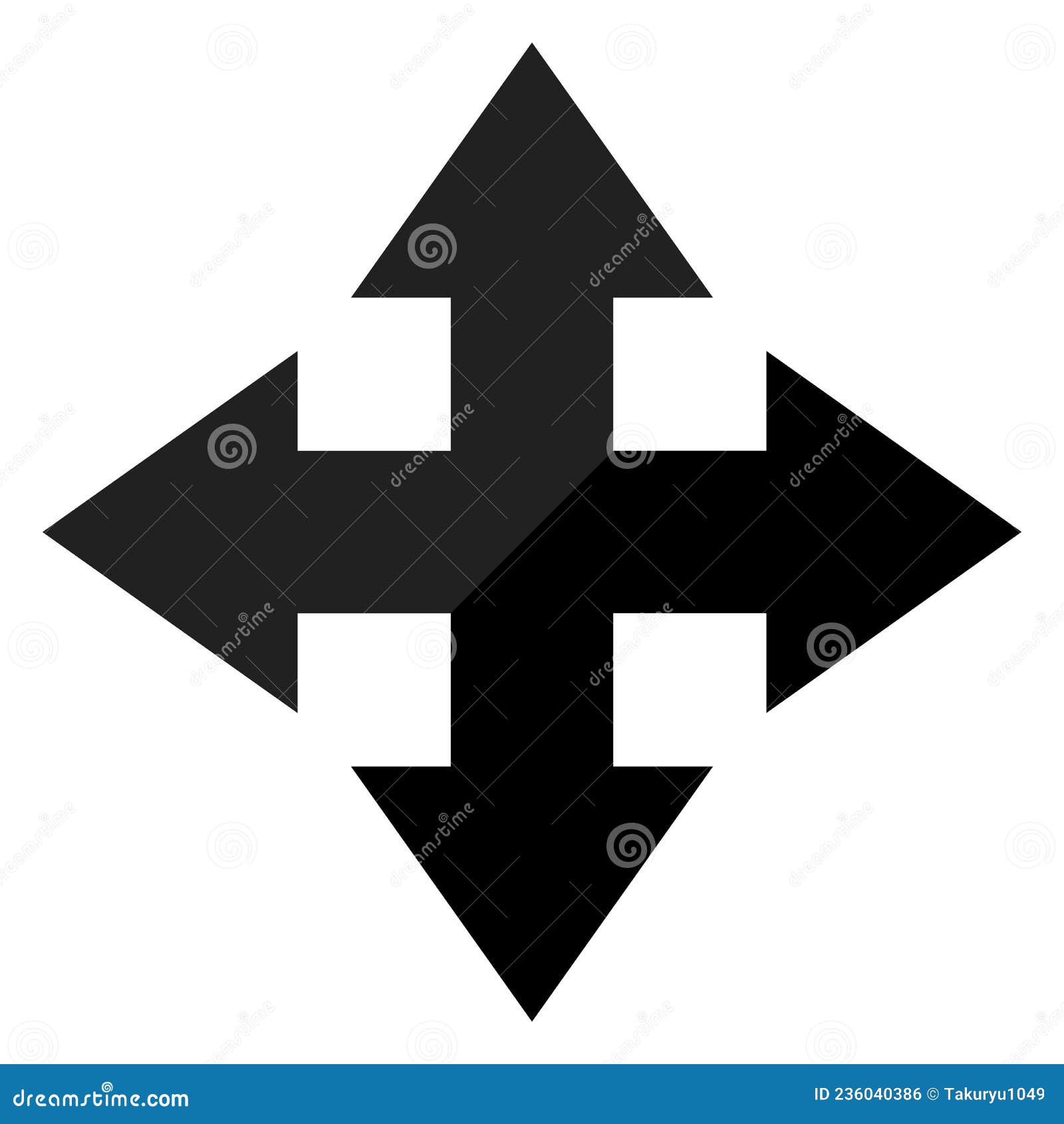 Cross Cursor Icon in Black. Vector. Stock Vector - Illustration of icon ...