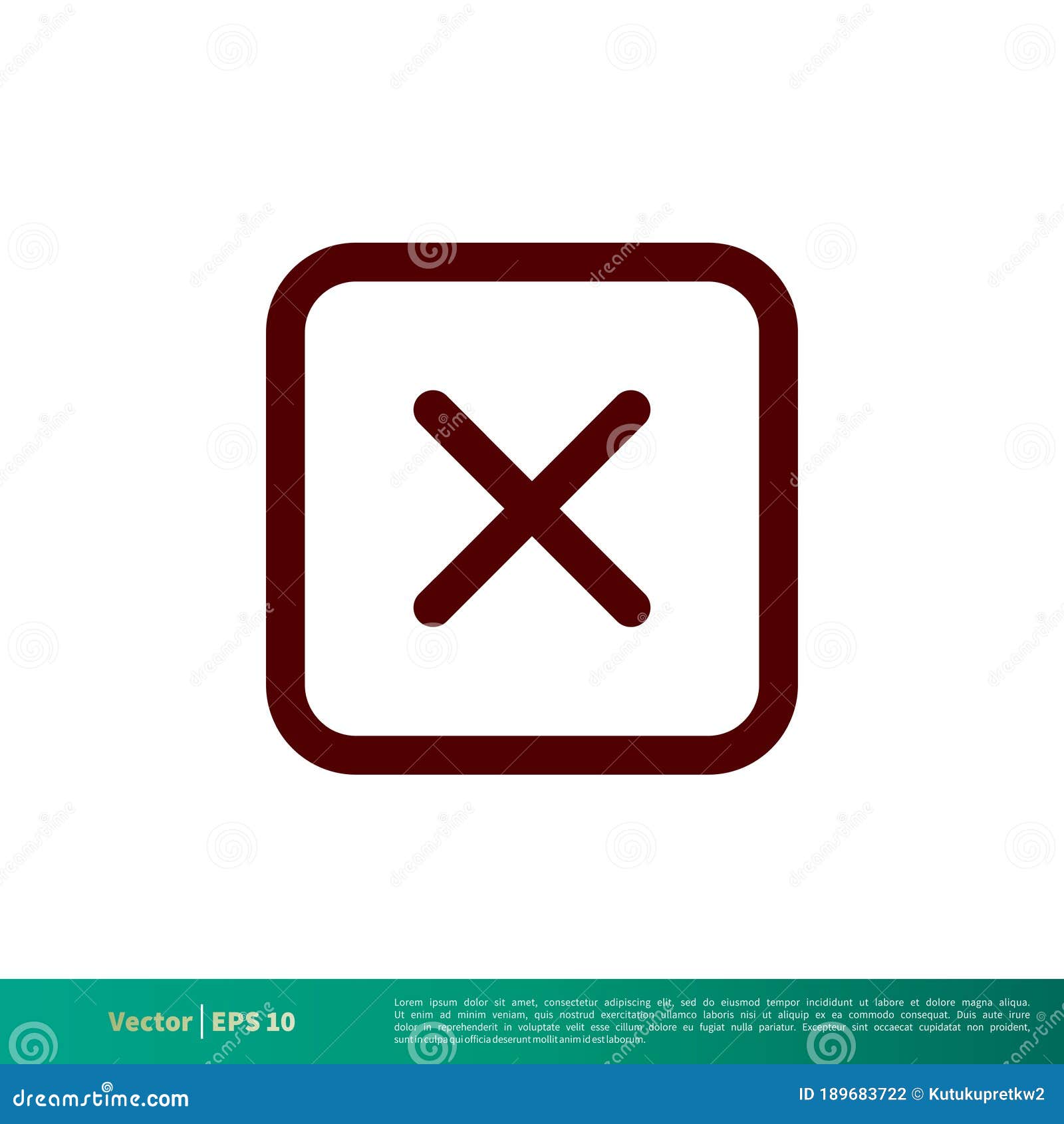 Cross Delete Icon Vector Logo Template Illustration Design. Vector EPS ...