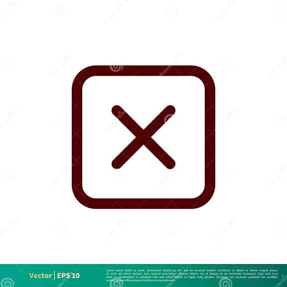 Cross Delete Icon Vector Logo Template Illustration Design. Vector EPS ...