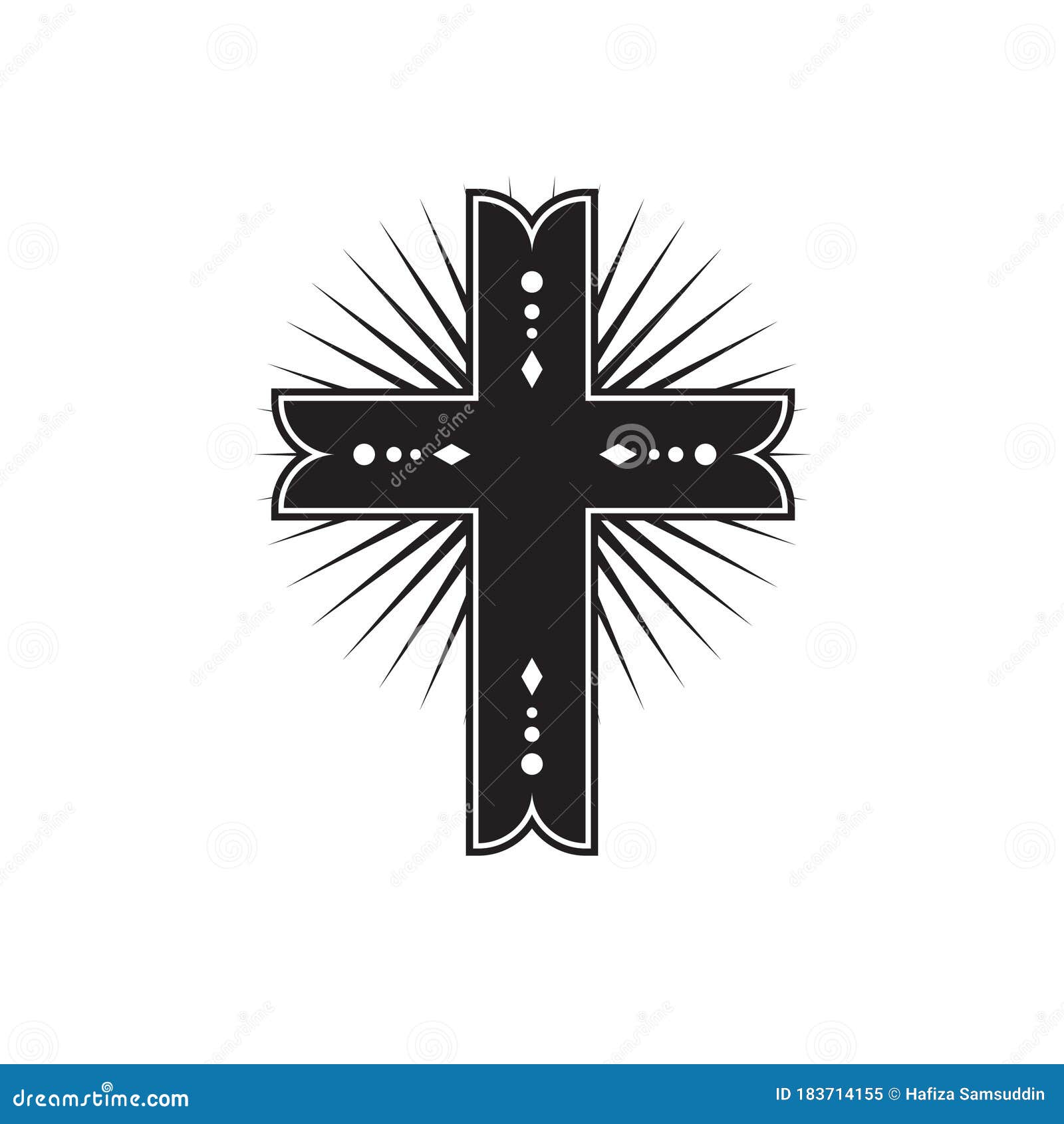 Cross Design. Vector Illustration Decorative Background Design Stock ...