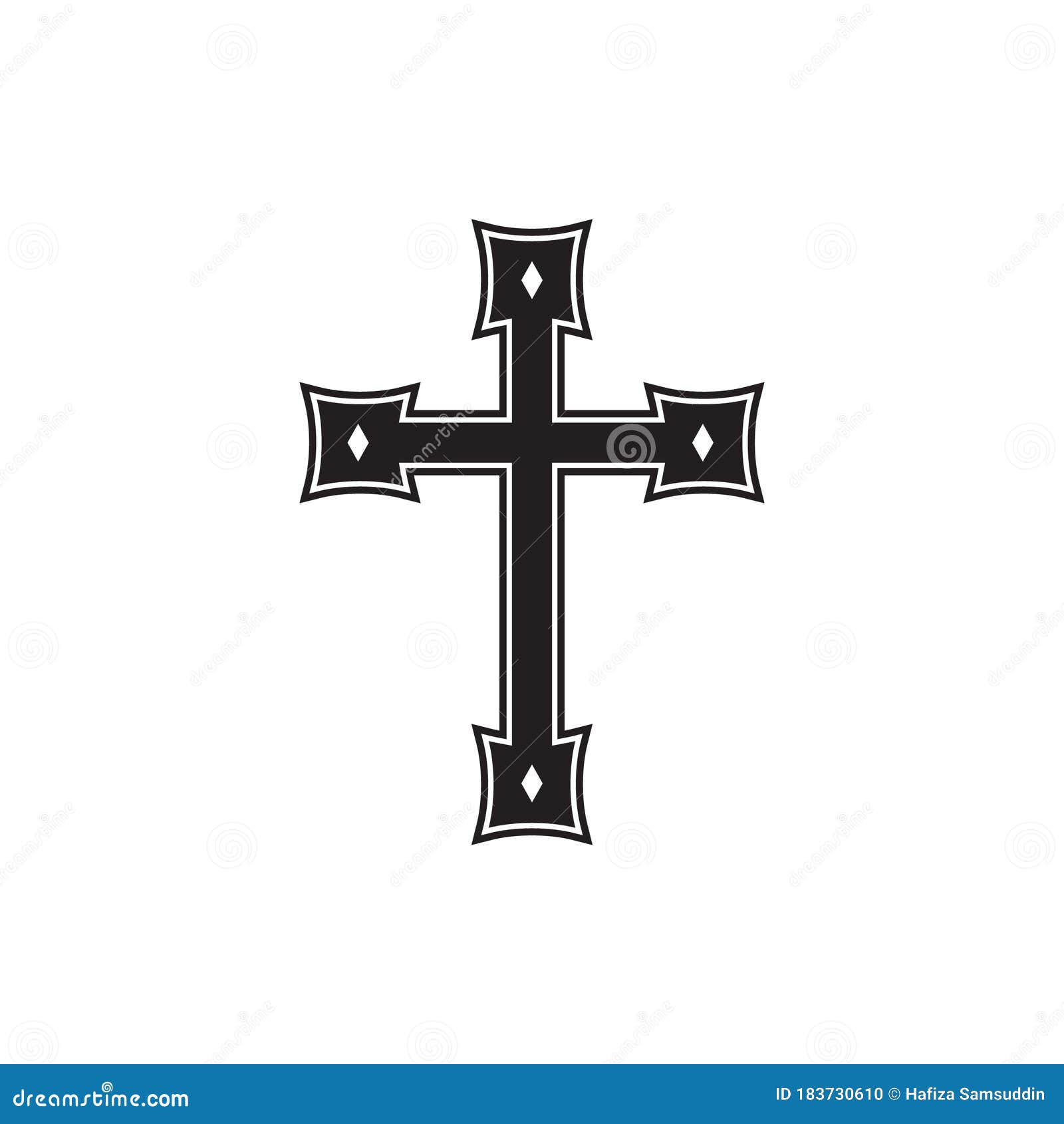 Cross Design. Vector Illustration Decorative Background Design Stock ...