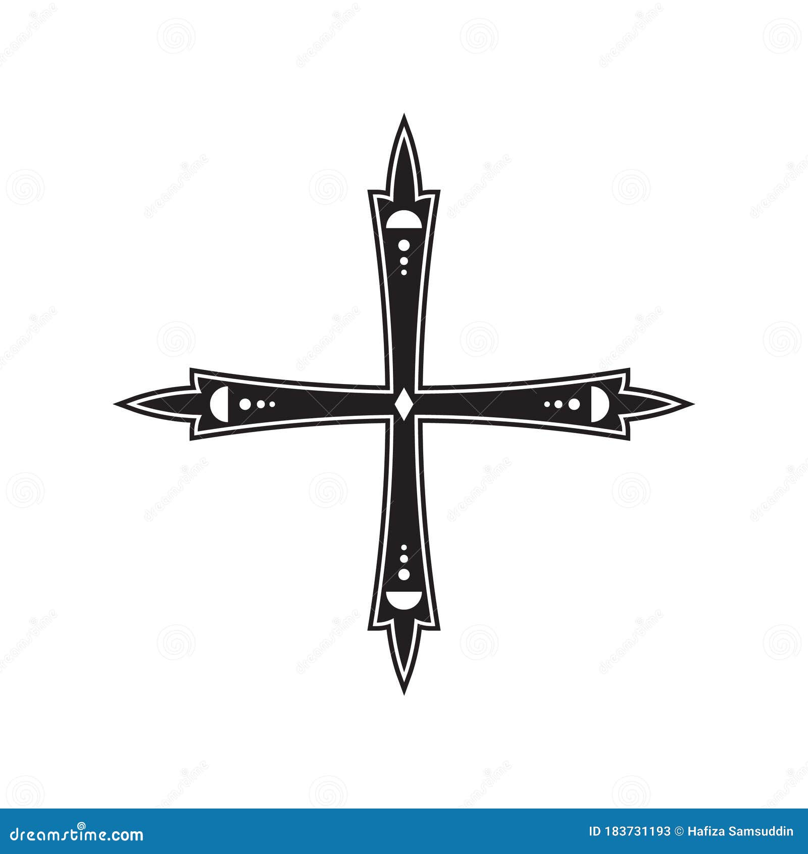 Cross Design. Vector Illustration Decorative Background Design Stock ...
