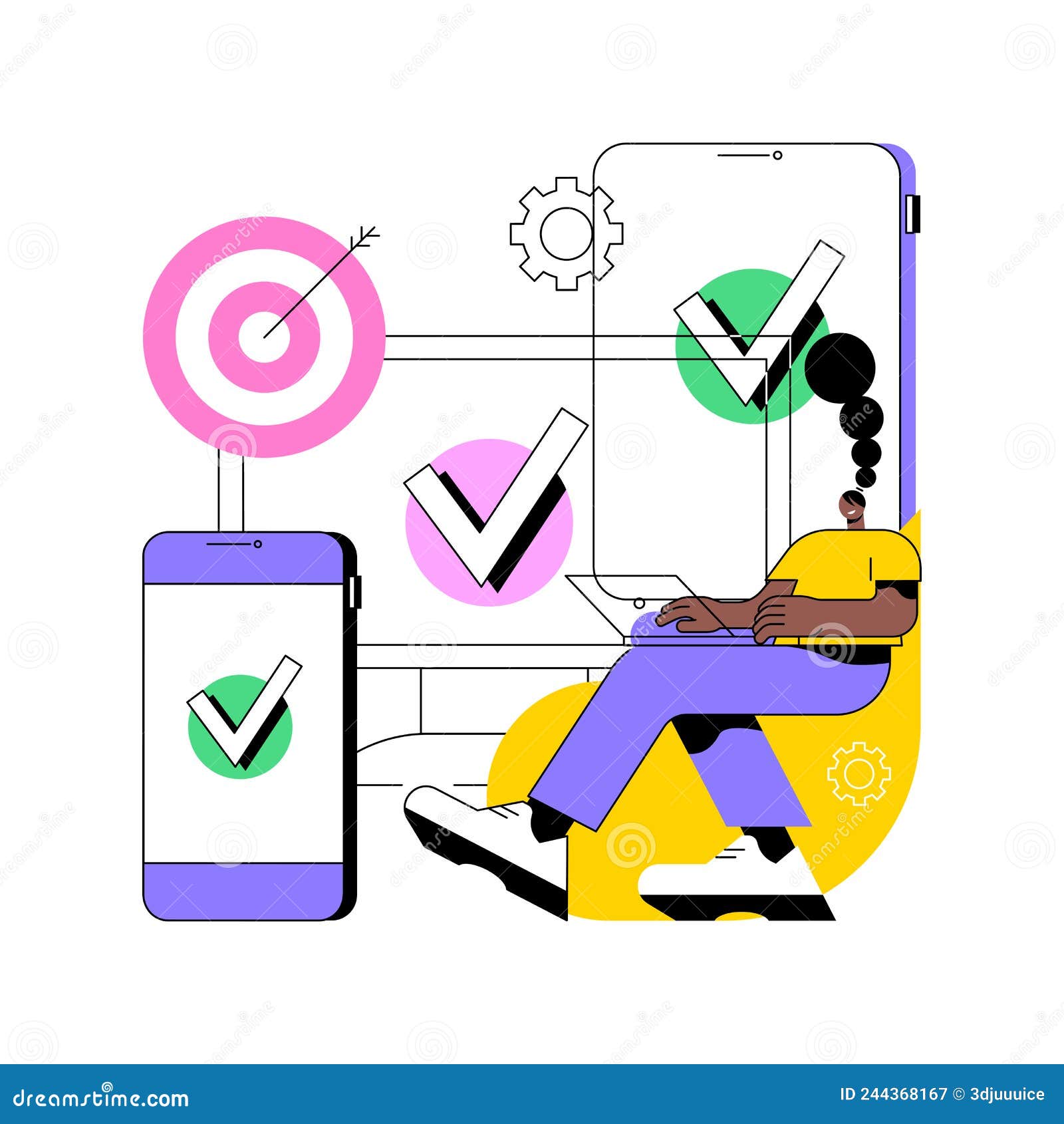 Cross-device Tracking Abstract Concept Vector Illustration. Stock ...