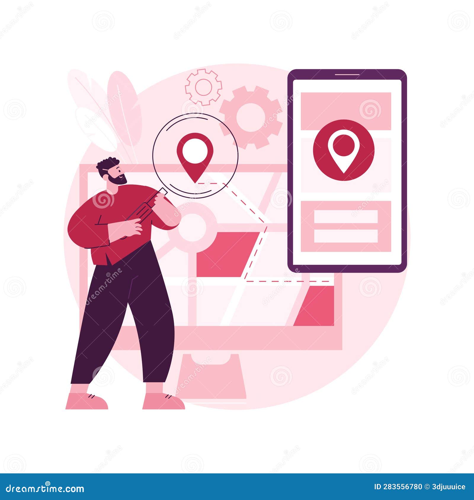 Cross-device Tracking Abstract Concept Vector Illustration. Stock ...