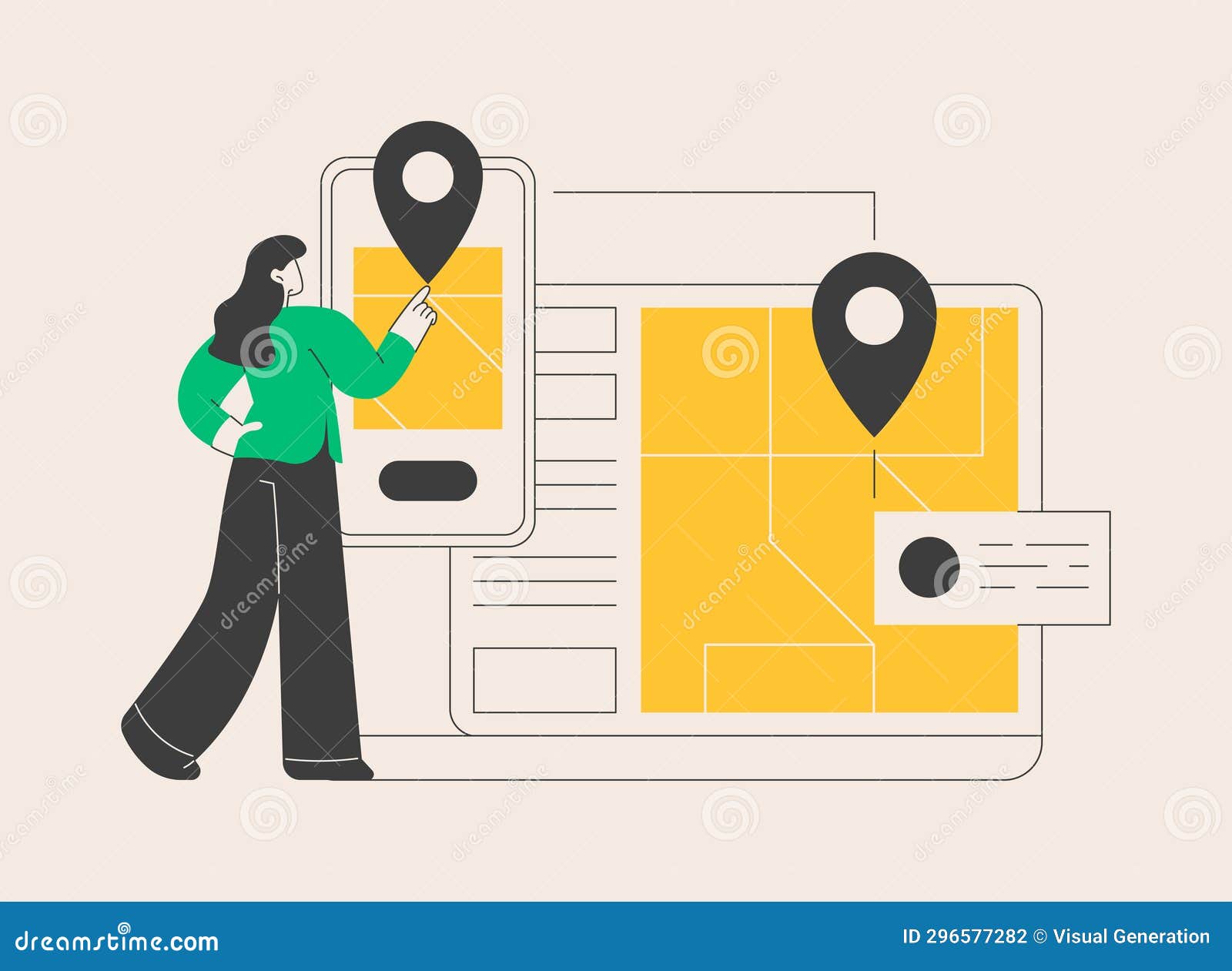 Cross-device Tracking Abstract Concept Vector Illustration. Stock ...