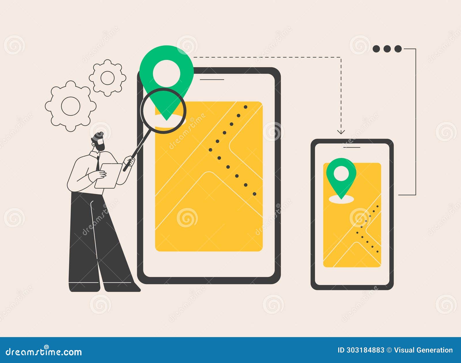 Cross-device Tracking Abstract Concept Vector Illustration. Stock ...