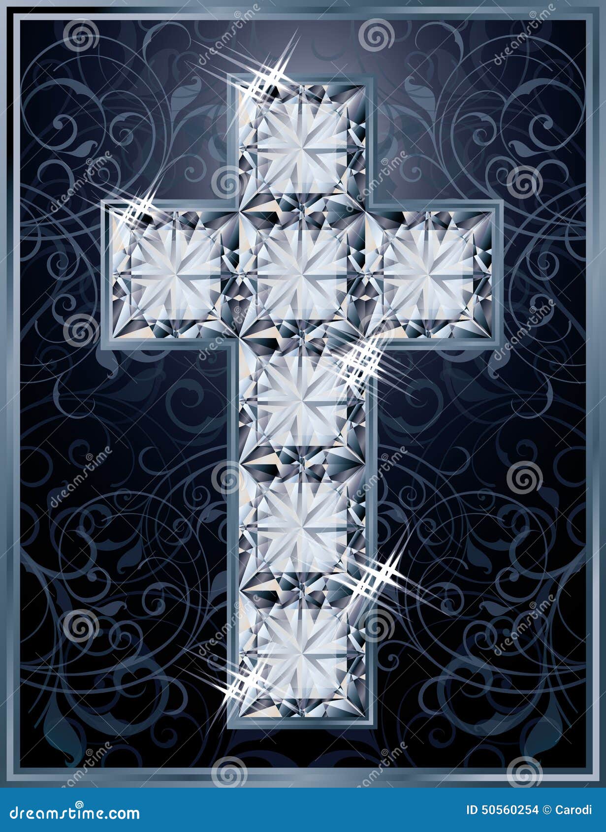 Cross Diamonds Cover Design Stock Vector - Illustration of medication ...