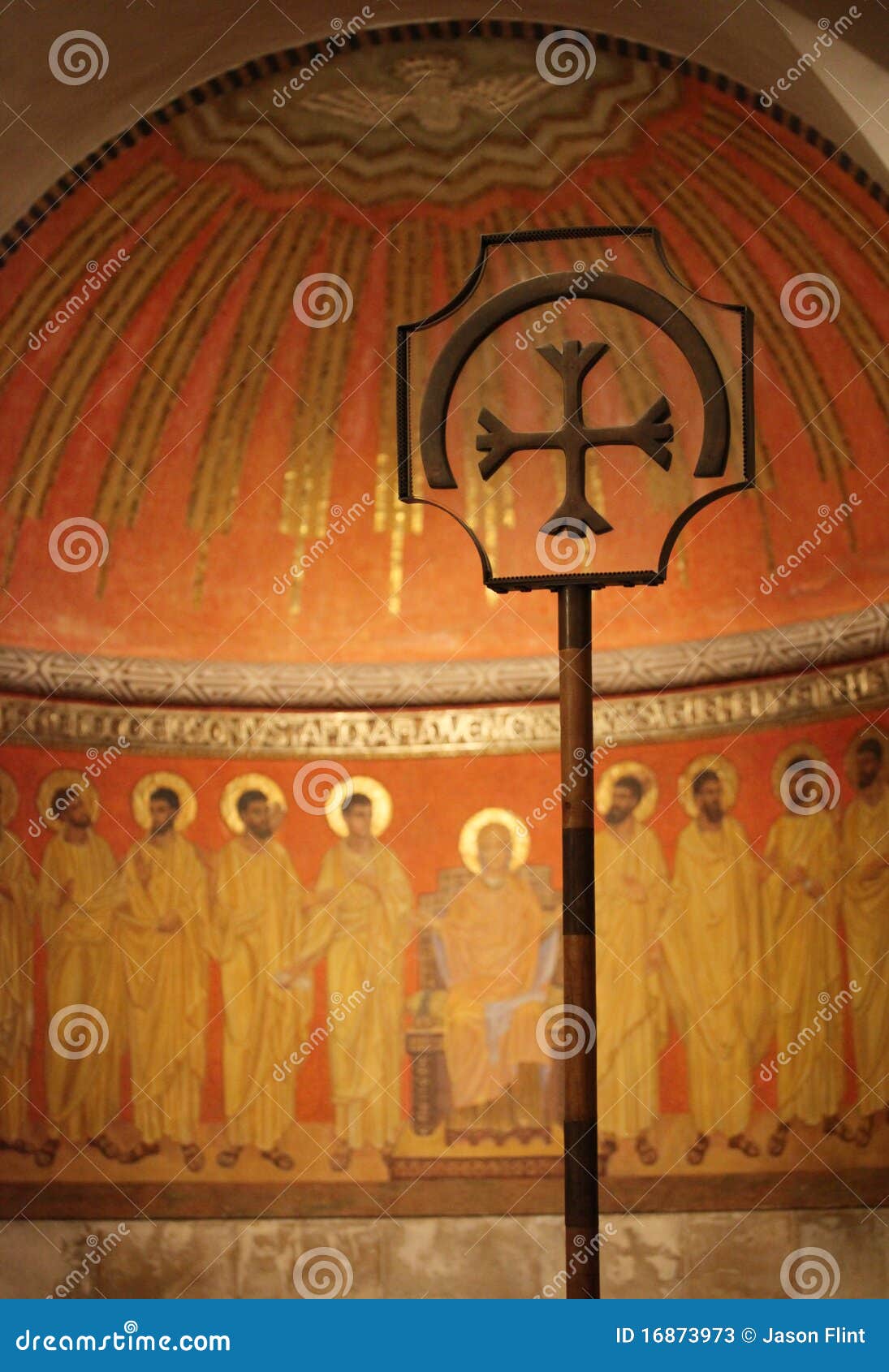 Cross and Disciples stock image. Image of christ, dome - 16873973