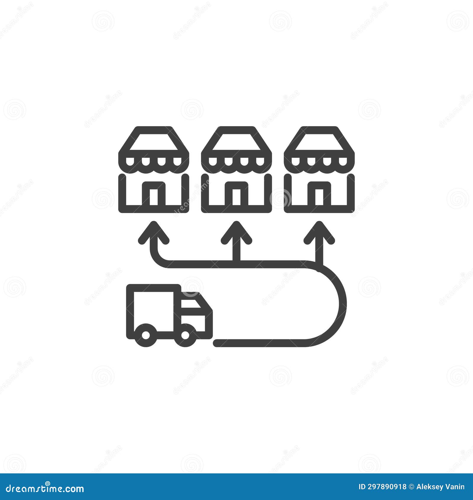 Cross Docking Warehouse Line Icon Stock Vector - Illustration of hollow ...