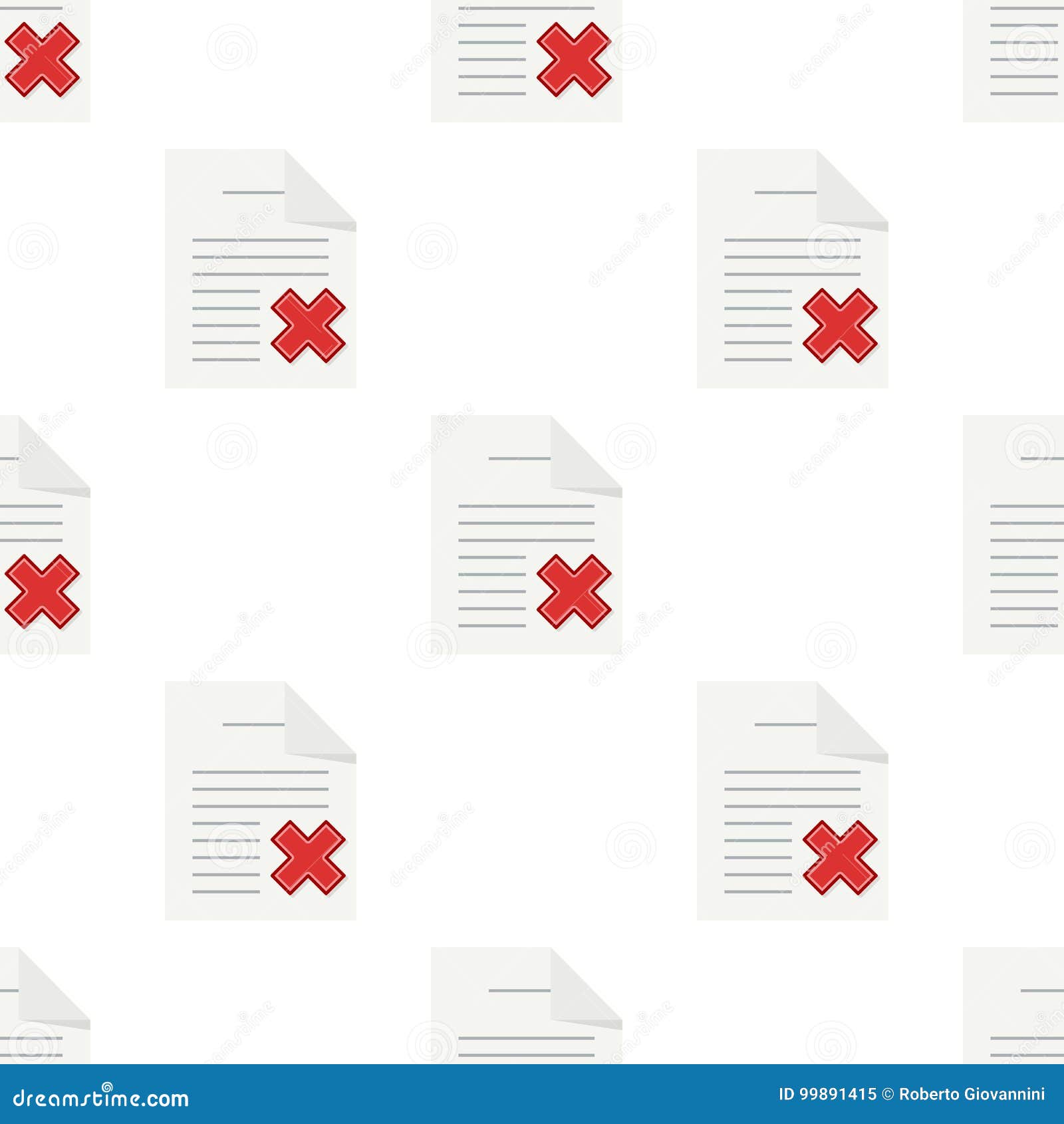 Cross Document Flat Icon Seamless Pattern Stock Vector - Illustration ...