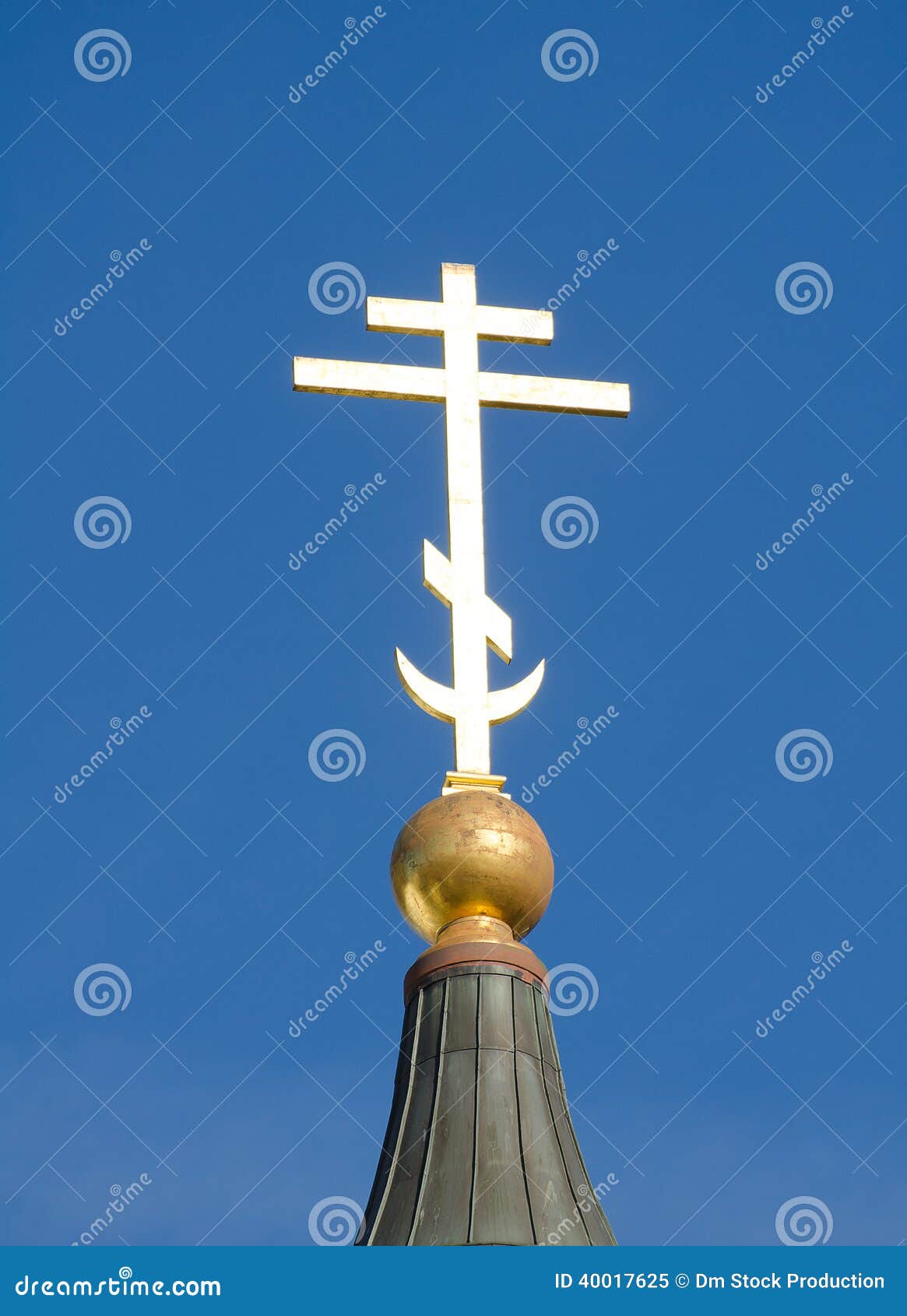 Cross on the dome stock image. Image of cupola, holy - 40017625