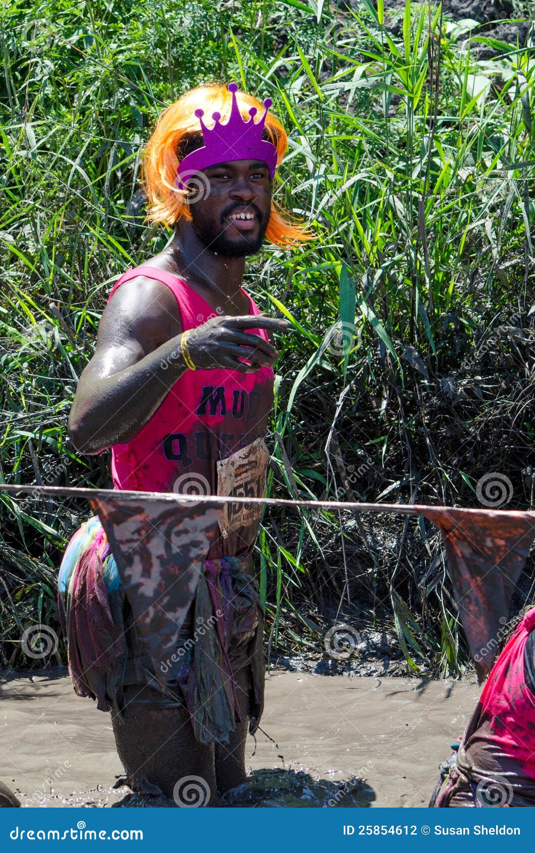 Cross dresser mud princess editorial photography. Image of gooey - 25854612