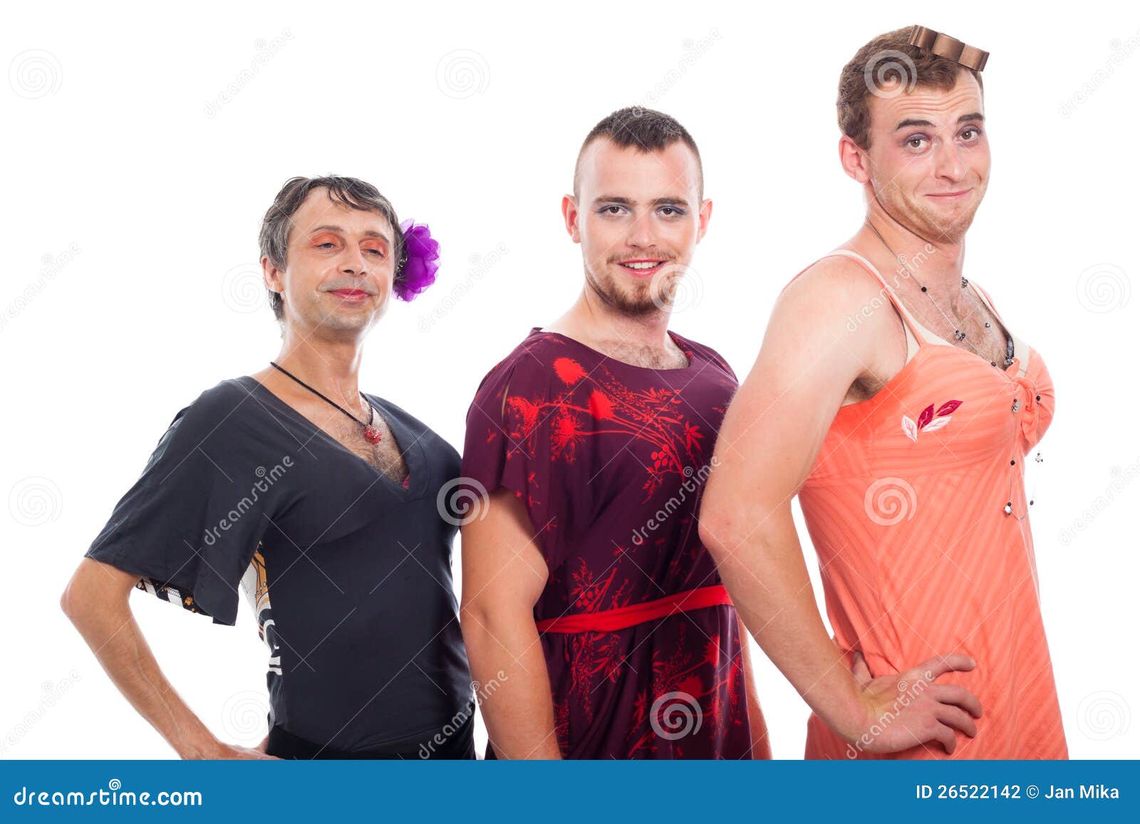 Cross-dressing Transvestites Stock Photo - Image of happy, fashion ...