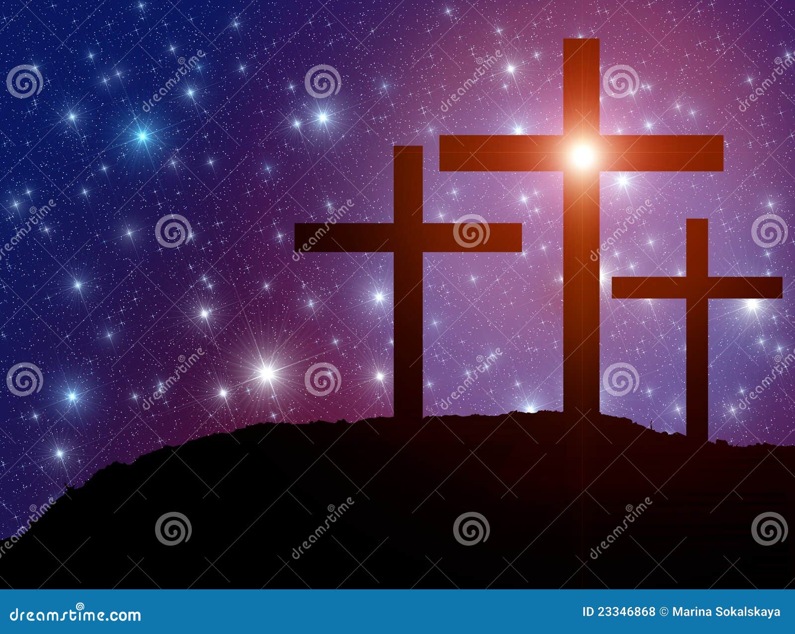 Cross Easter Stars stock illustration. Illustration of stars - 23346868