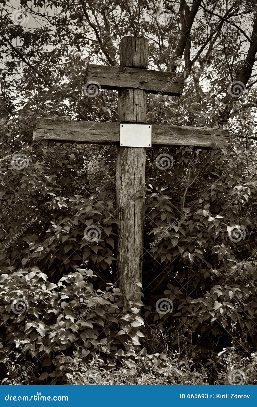 Cross with an Empty Nameplate Stock Image - Image of easter, death: 665693