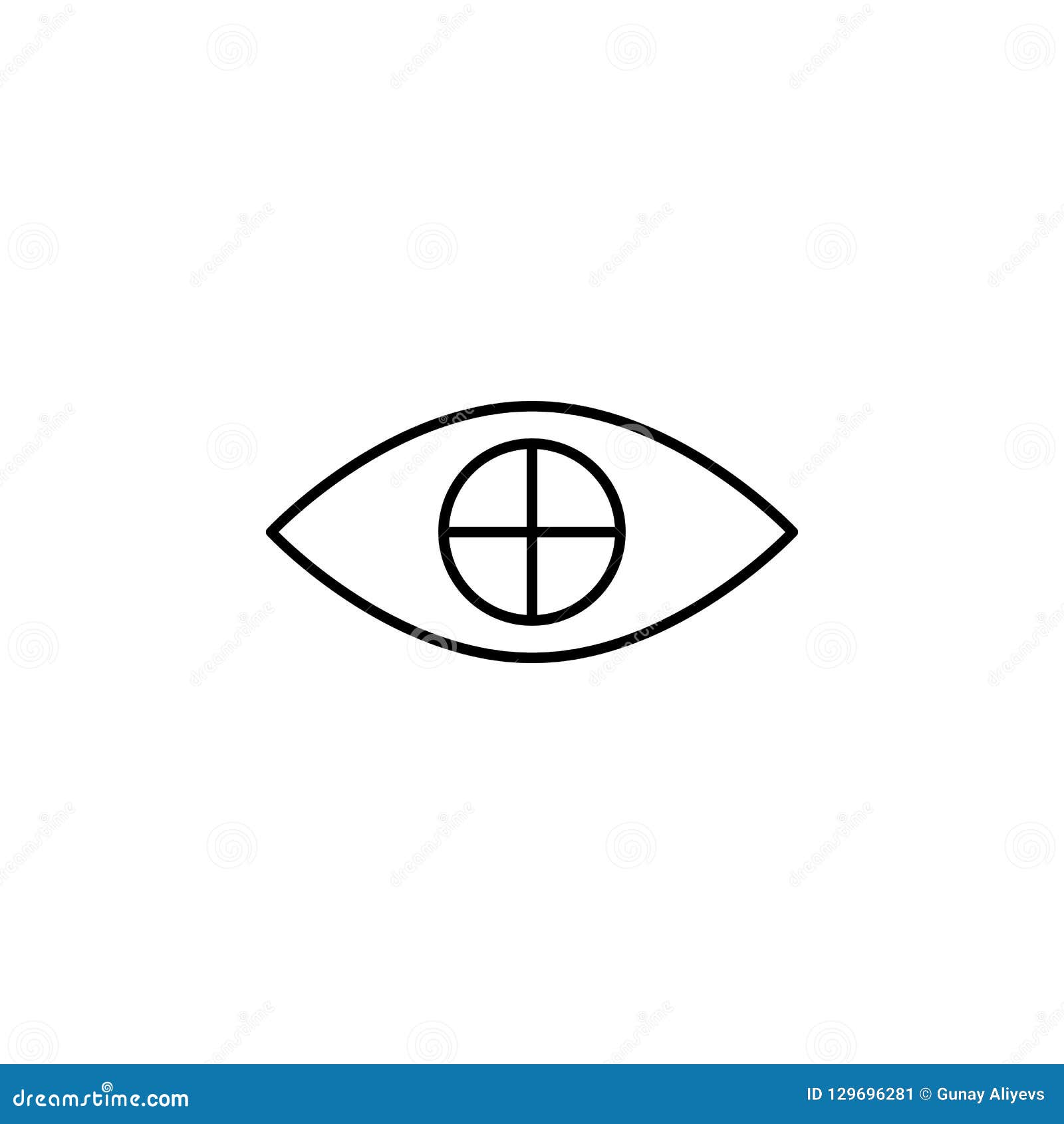 Cross on Eye Icon. Element of Eye Care Icon for Mobile Concept and Web ...