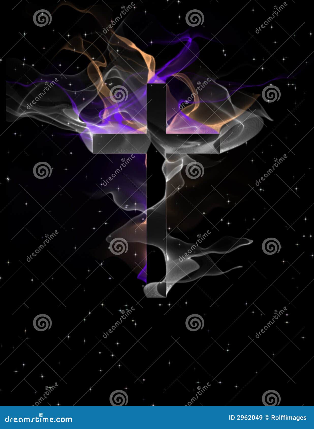 Cross with flowing forms stock illustration. Illustration of outdoor ...