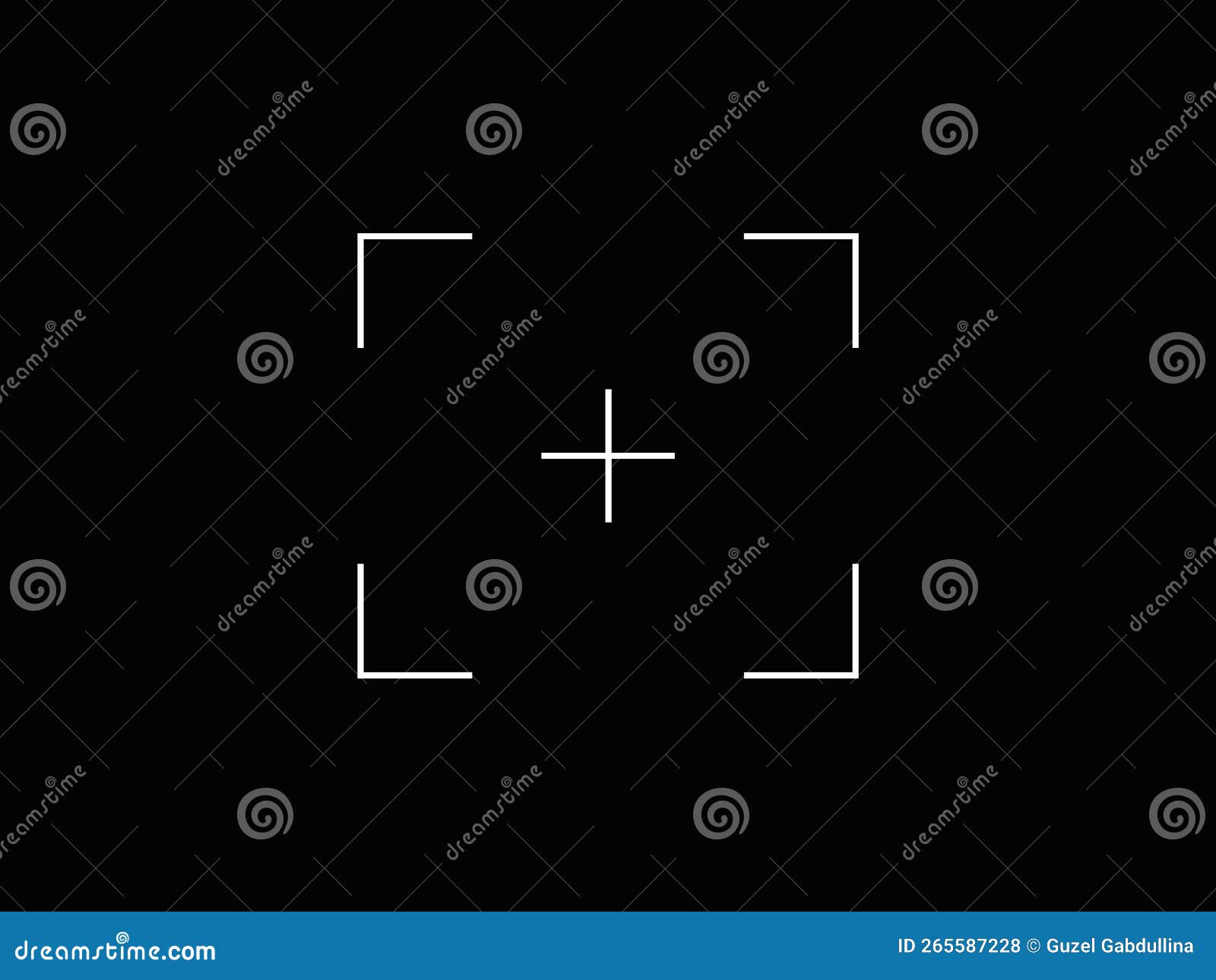 Cross Focus Line Icon for Apps and Website. Camera Frame Viewfinder ...