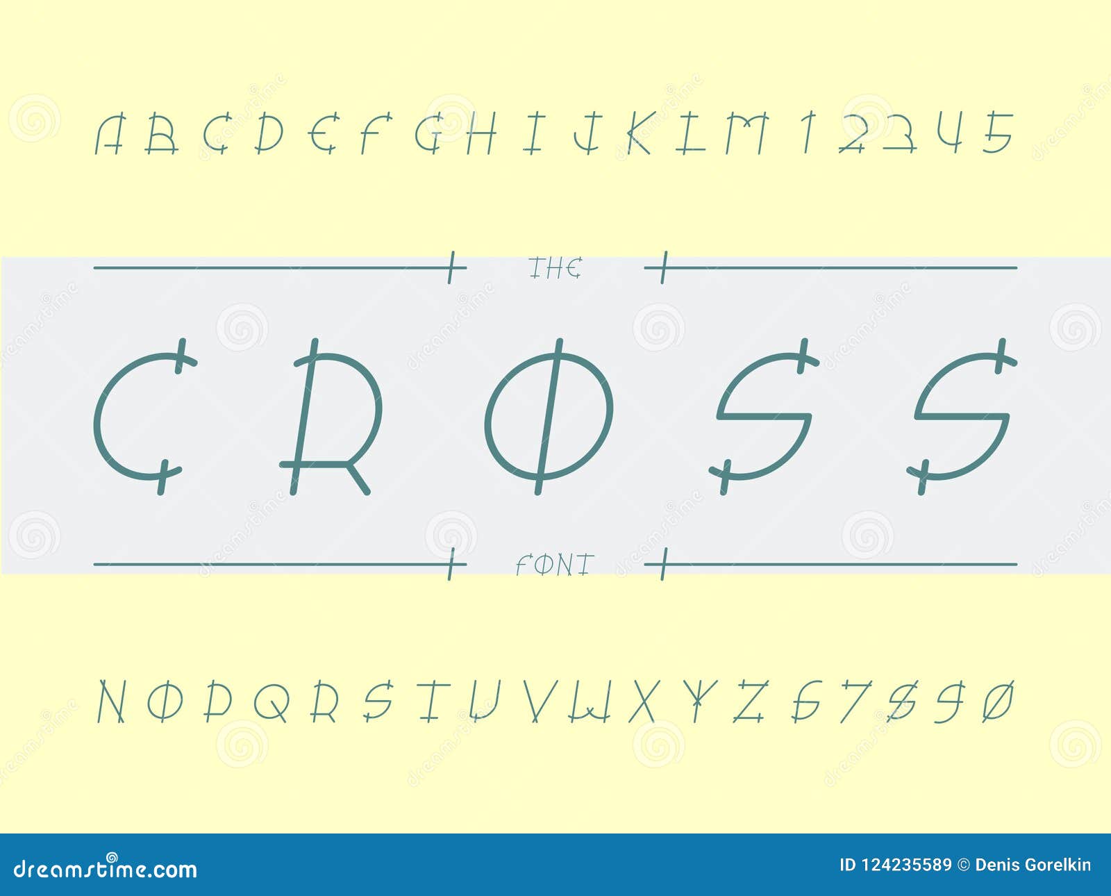 Cross Font. Vector Alphabet | CartoonDealer.com #133437541