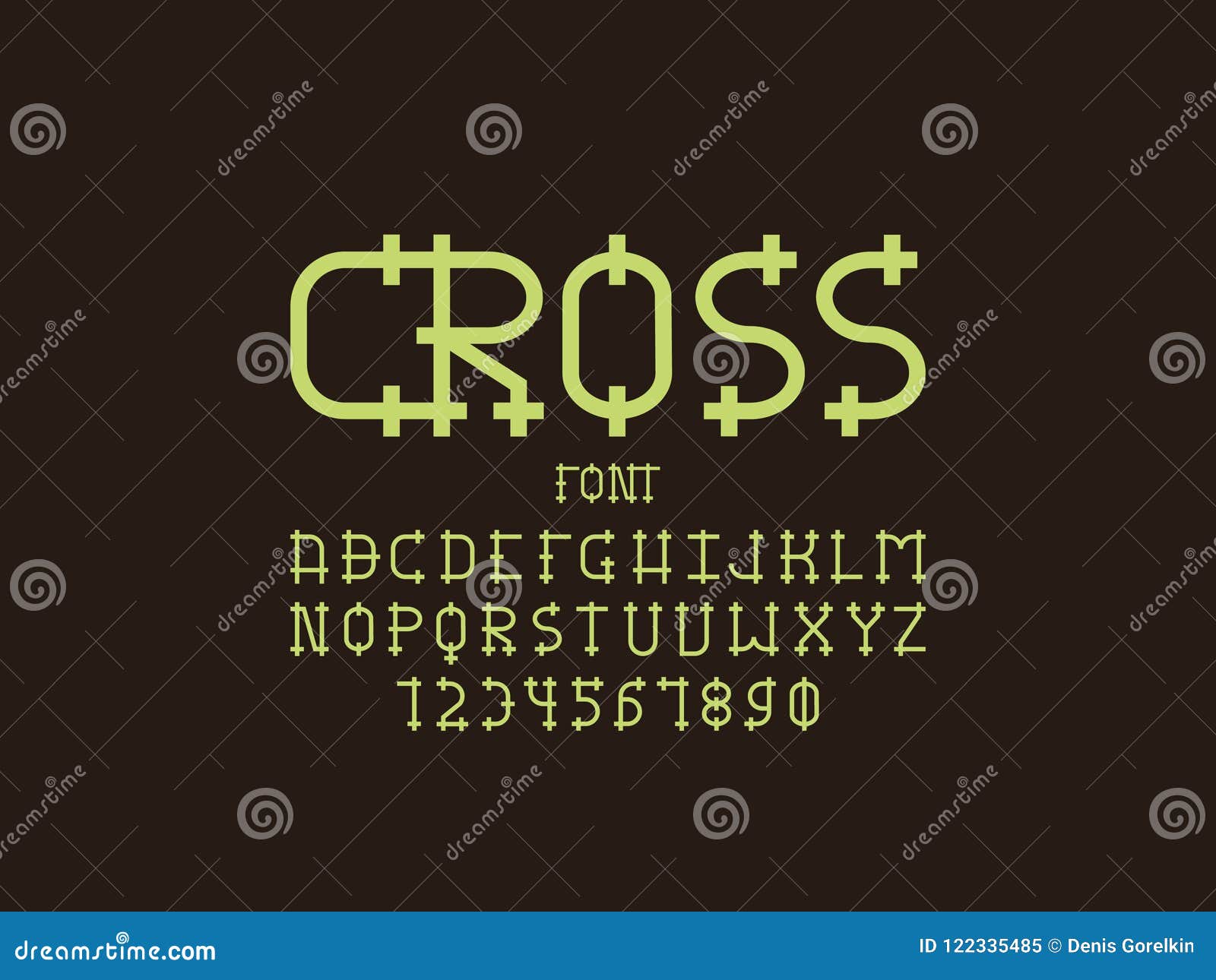 Cross Font. Vector Alphabet | CartoonDealer.com #133437541