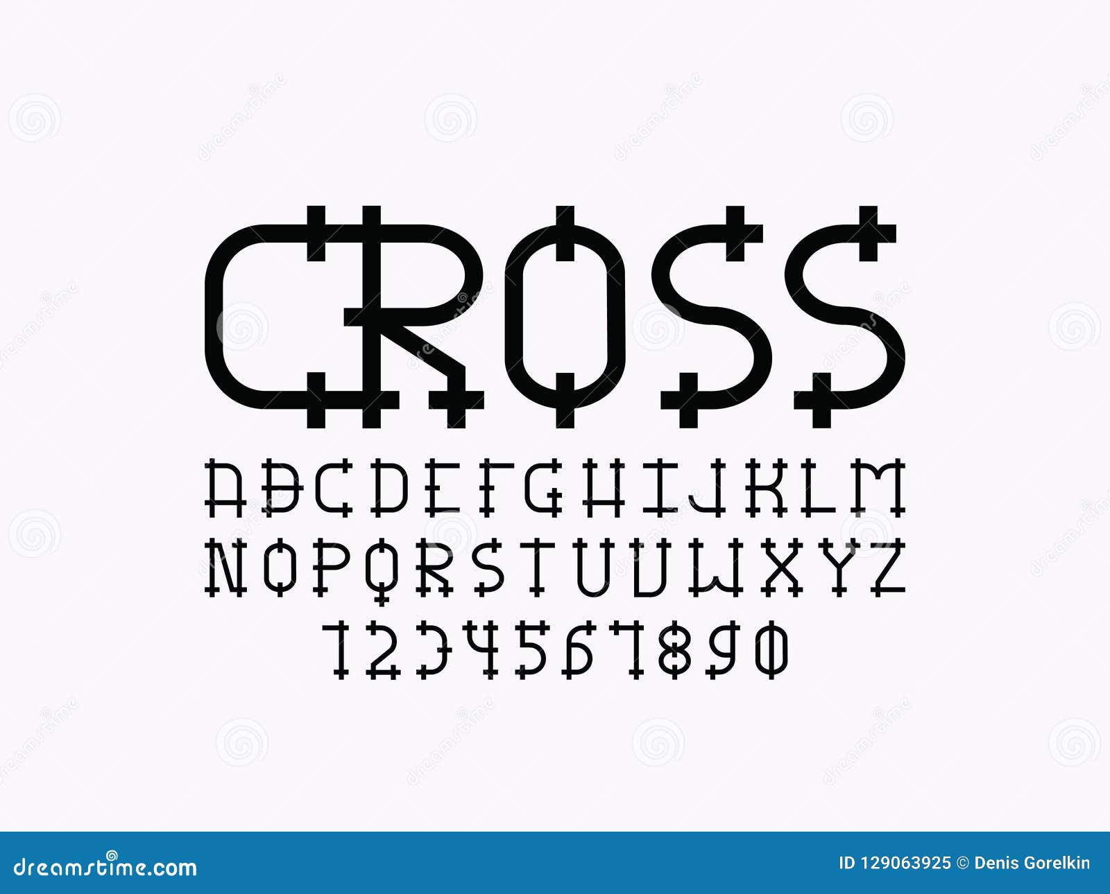 Cross Font. Vector Alphabet | CartoonDealer.com #133437541